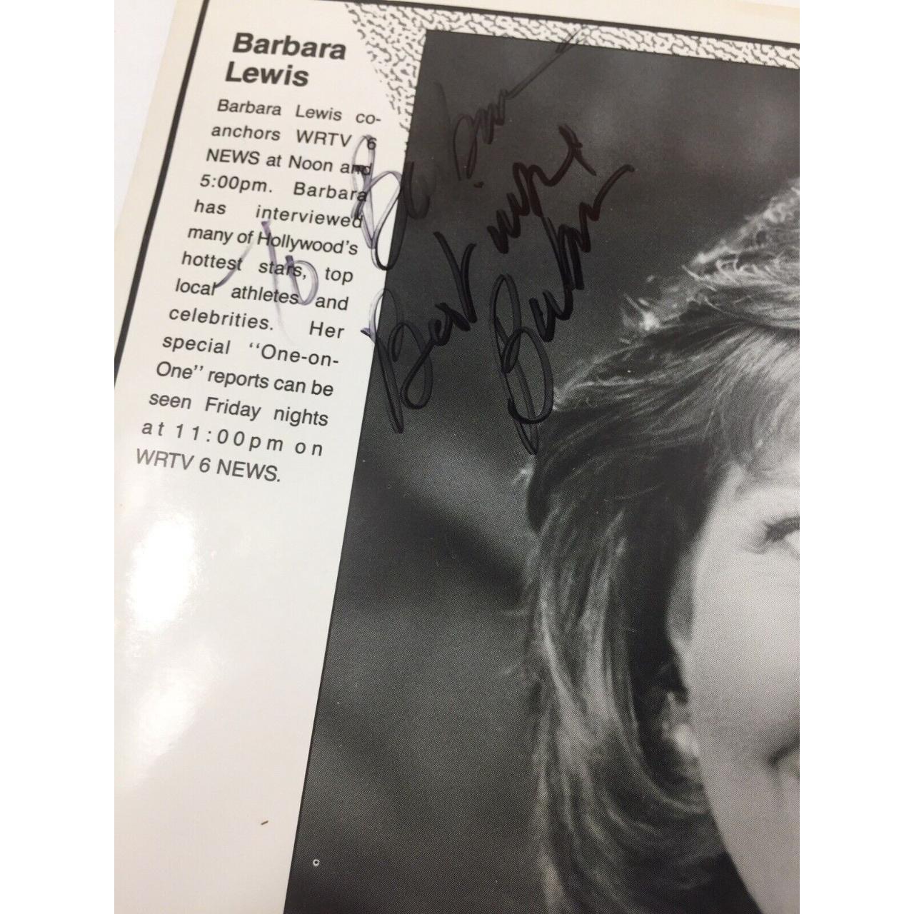 WRTV 6 Autographed Barbara Lewis NEWS in... - Depop