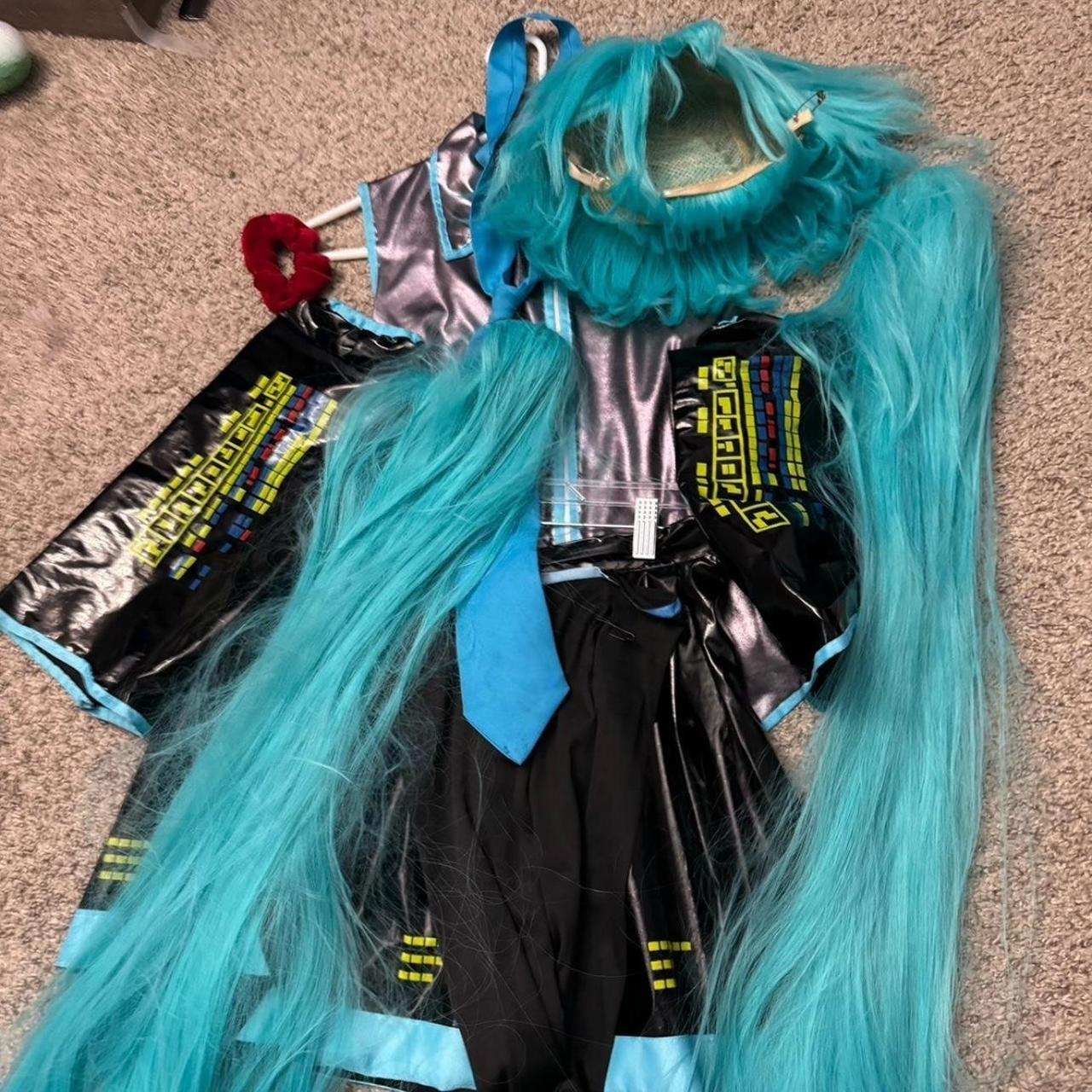 Vocaloid 01 Hatsune Miku full Cosplay Costume Size... - Depop