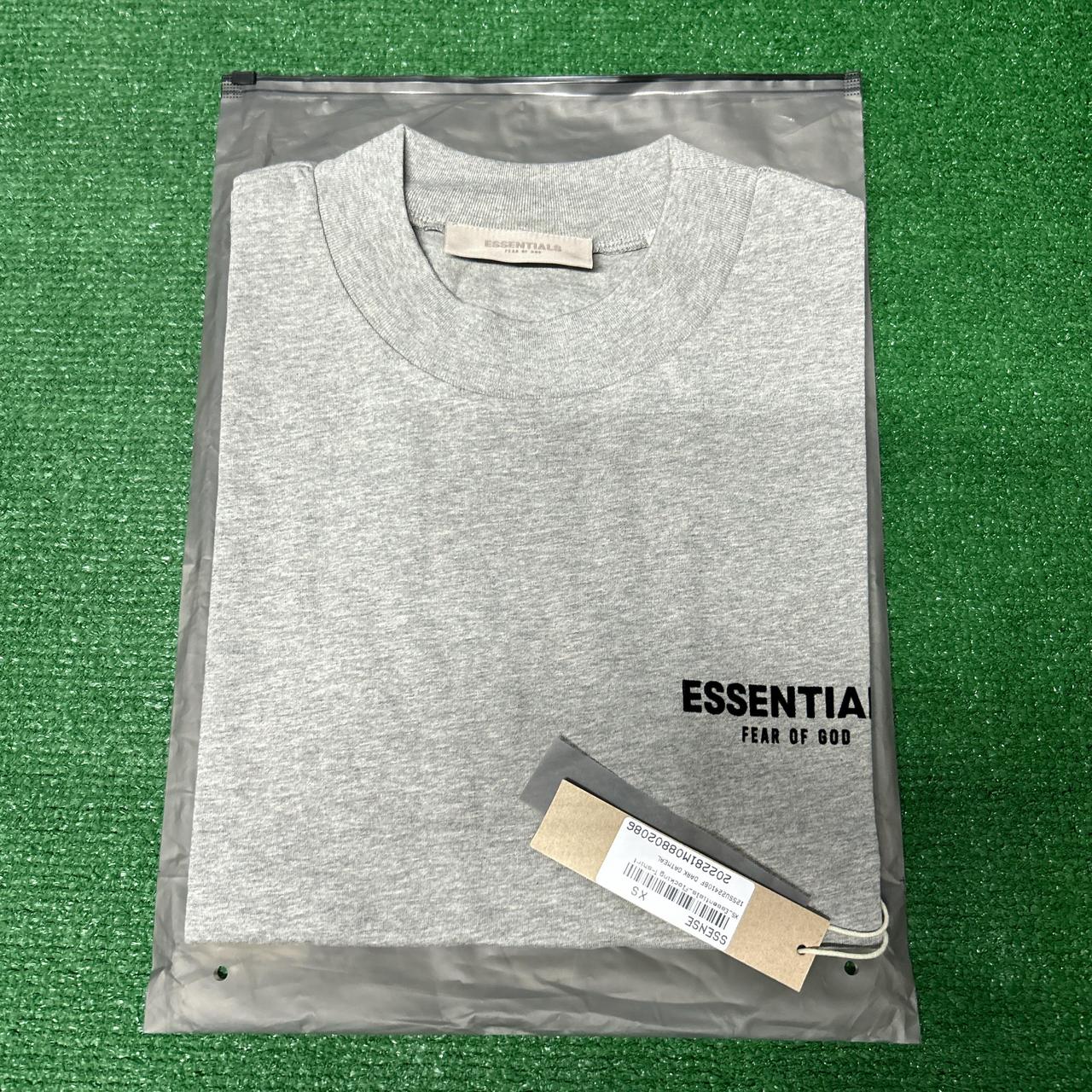 Essentials Dark oatmeal tee size XS Brand new Never... | Depop