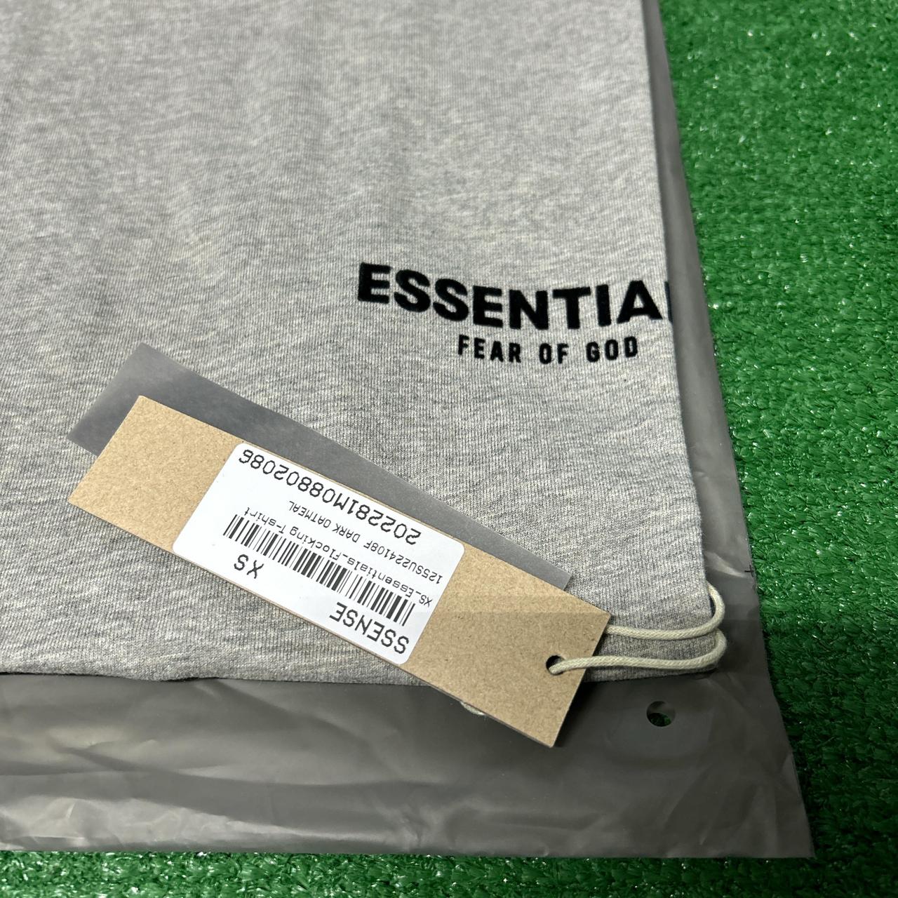 Essentials Dark oatmeal tee size XS Brand new Never... | Depop