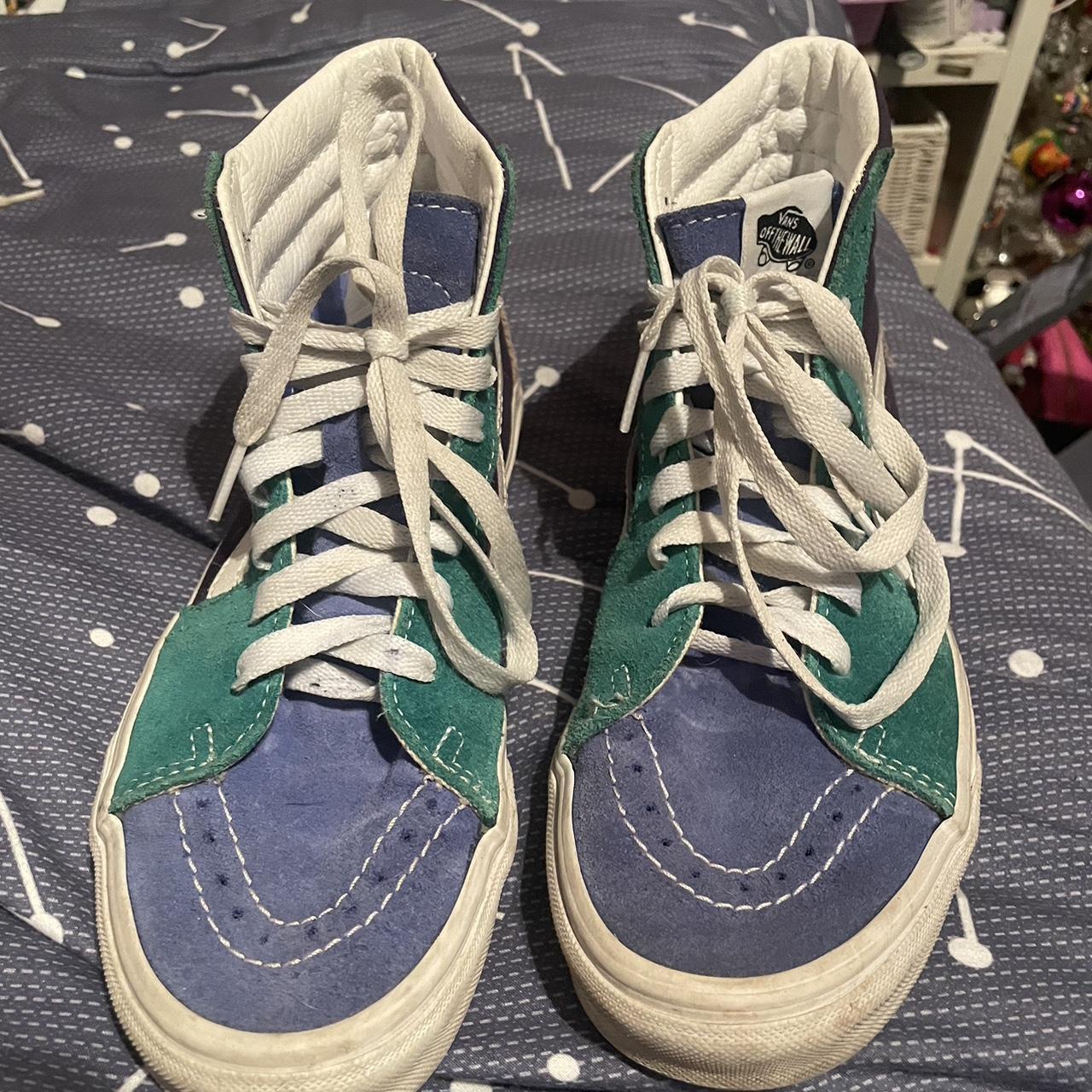 Colorblock vans, good condition, the pink on the... - Depop