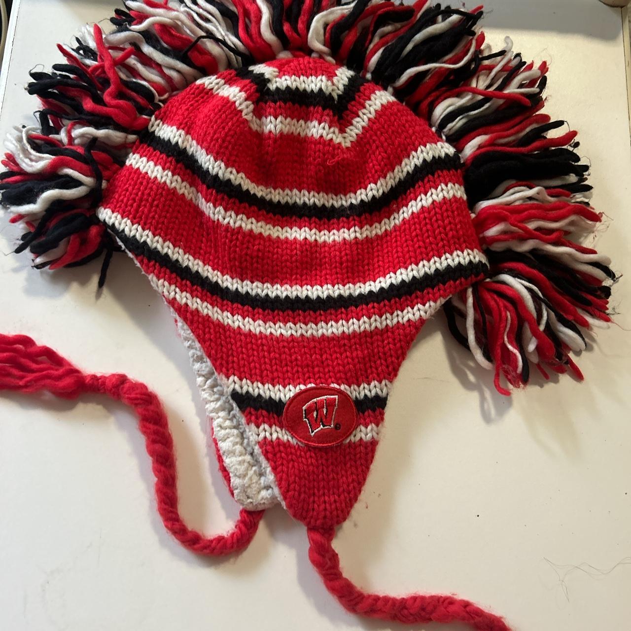 Wisconsin Hockey Mohawk Hat - Depop