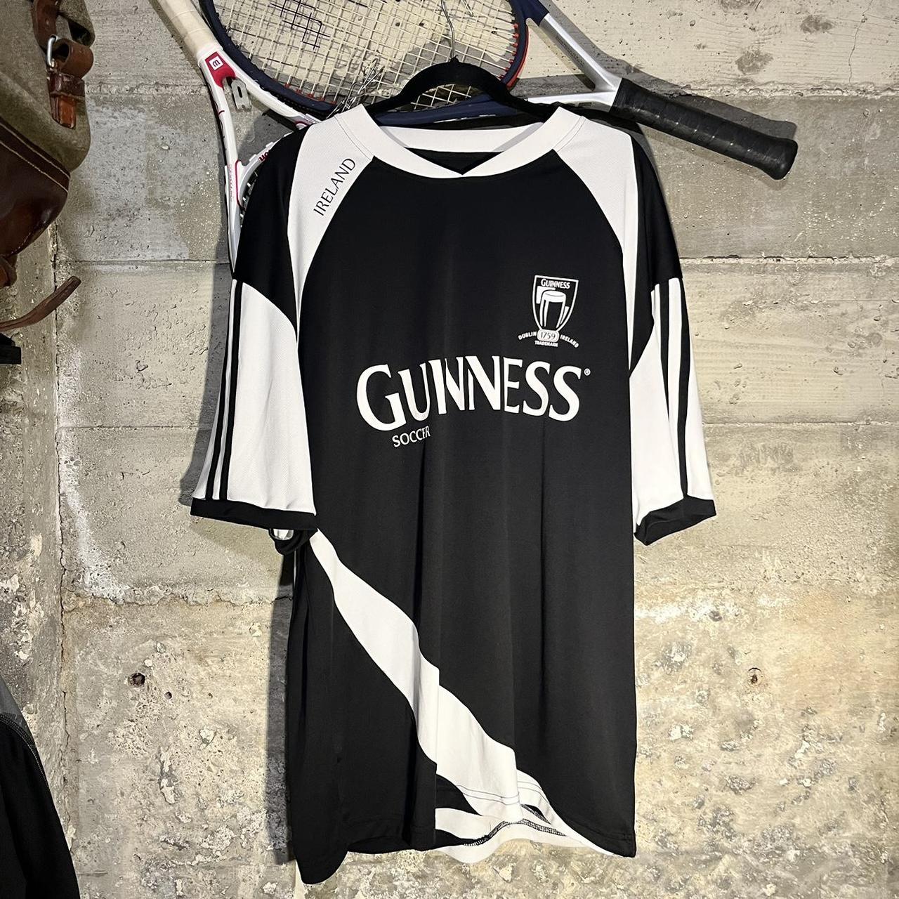 Guinness soccer jersey b&w size xxl - Depop