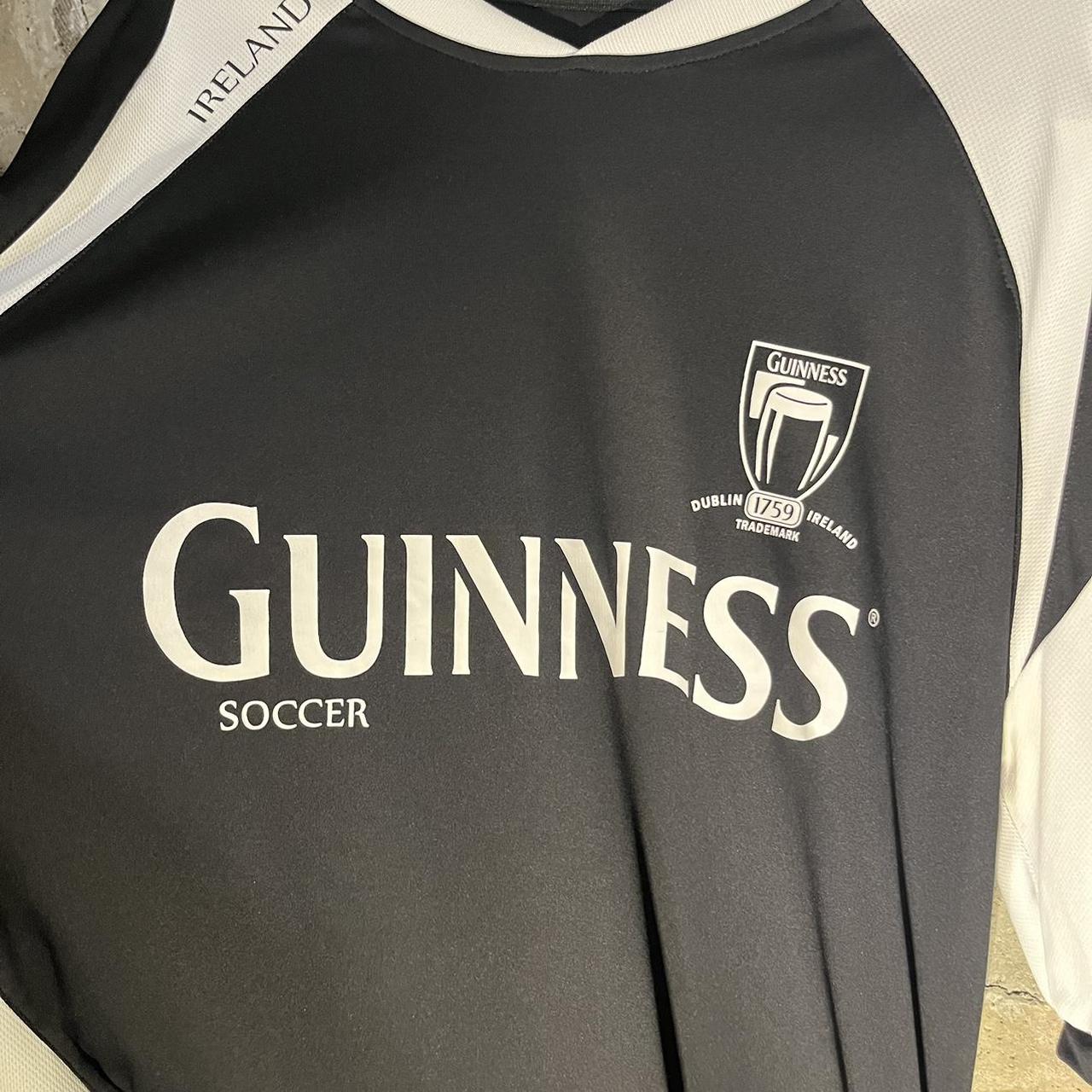 Guinness soccer jersey b&w size xxl - Depop