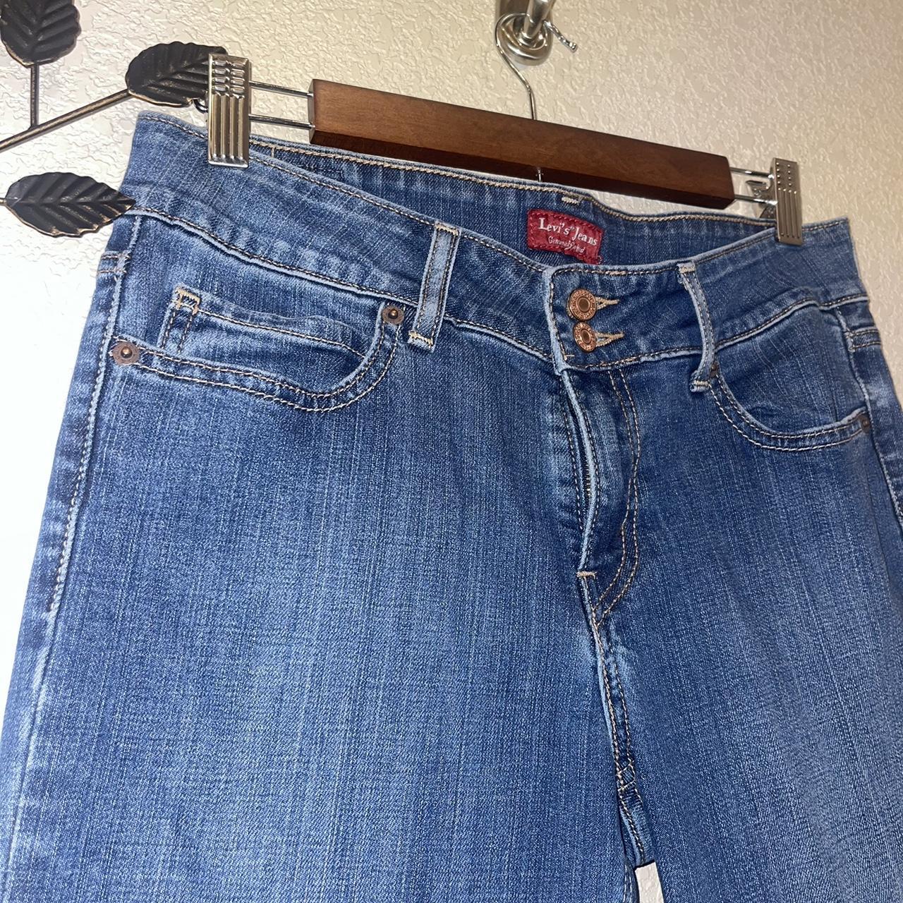 Levis 526 Slender Boot Cut Jeans Size 6 Blue Mid... - Depop