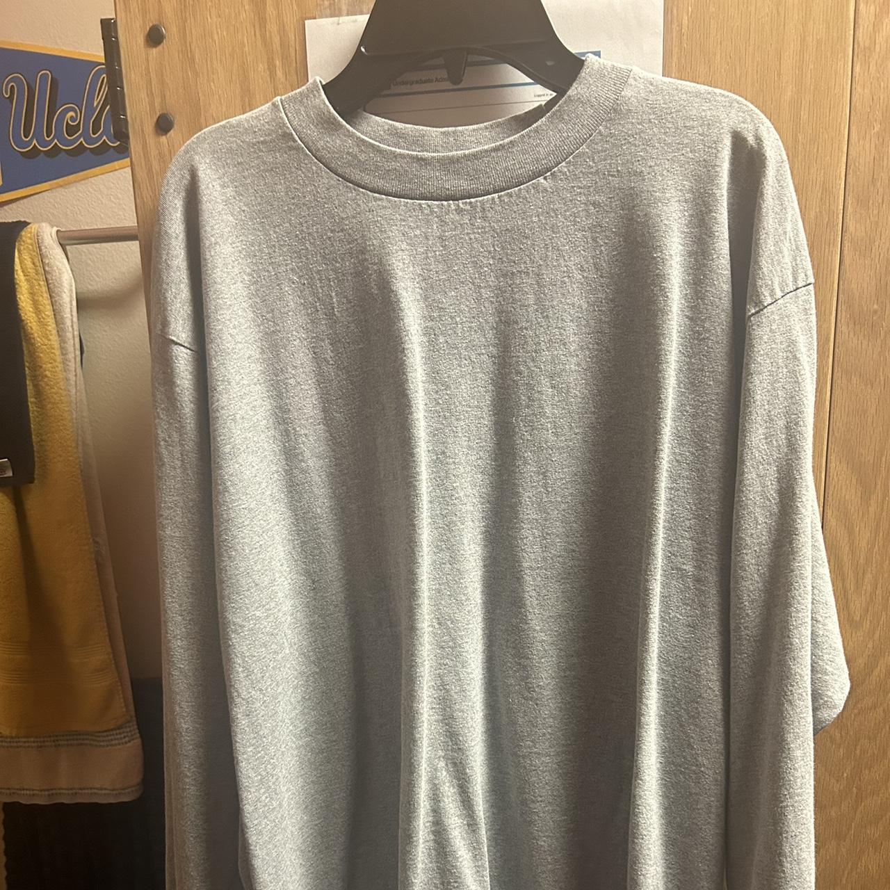 Large Long Sleeve Grey Pro Club shirt Oversized... - Depop