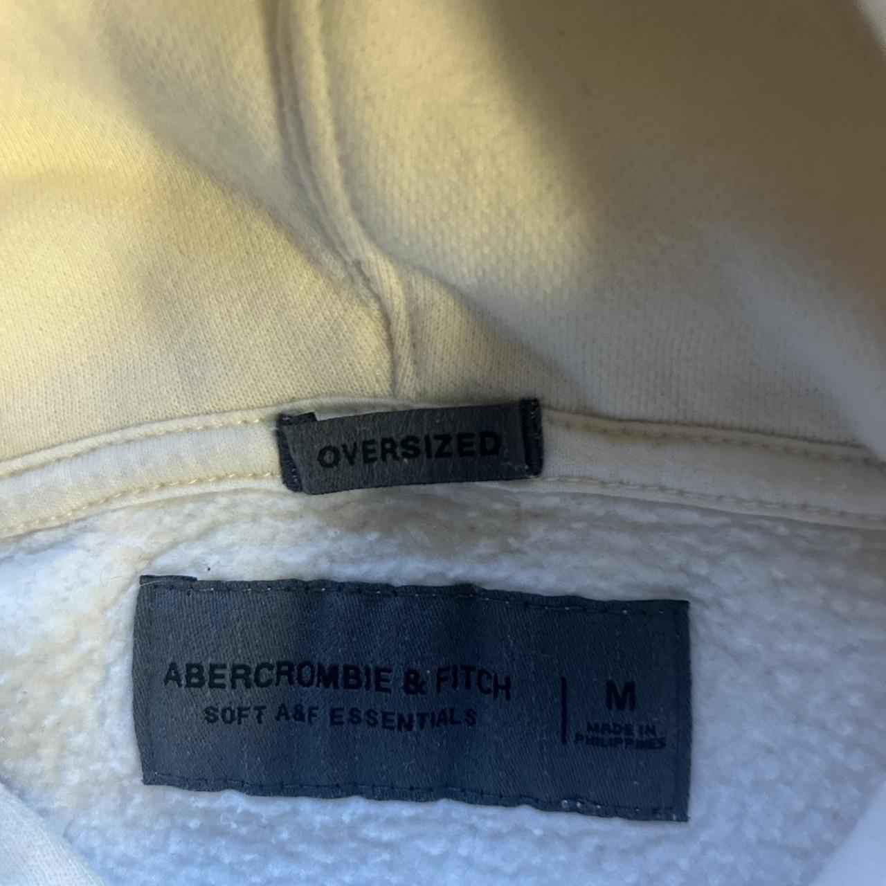 Cream Oversized Abercrombie and fitch hoodie Great... - Depop