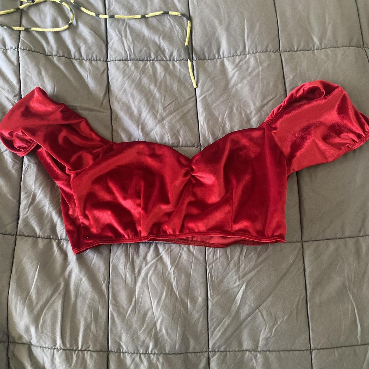 Womens Red Crop Top Depop