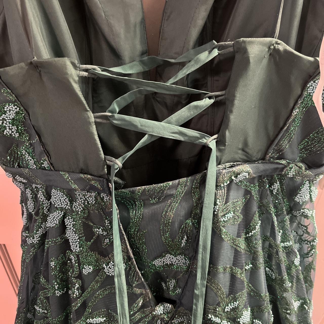 Prom dress, altered to size 18, green, worn once,... - Depop