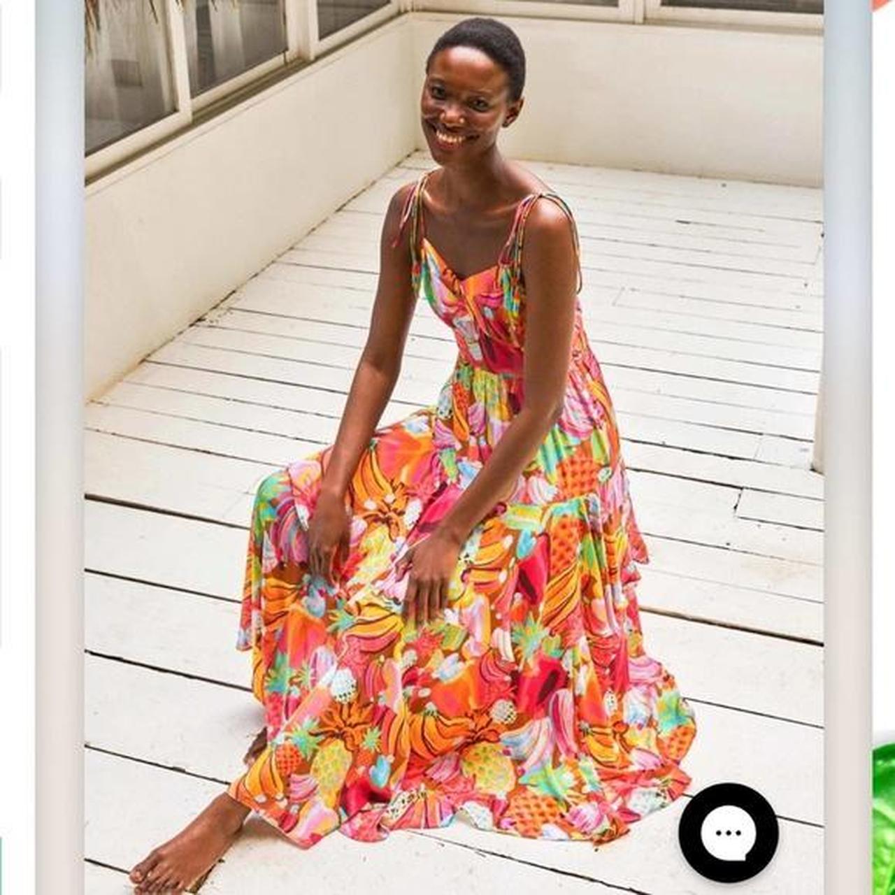 Farm Rio Fruit Ruffle Dress - Depop