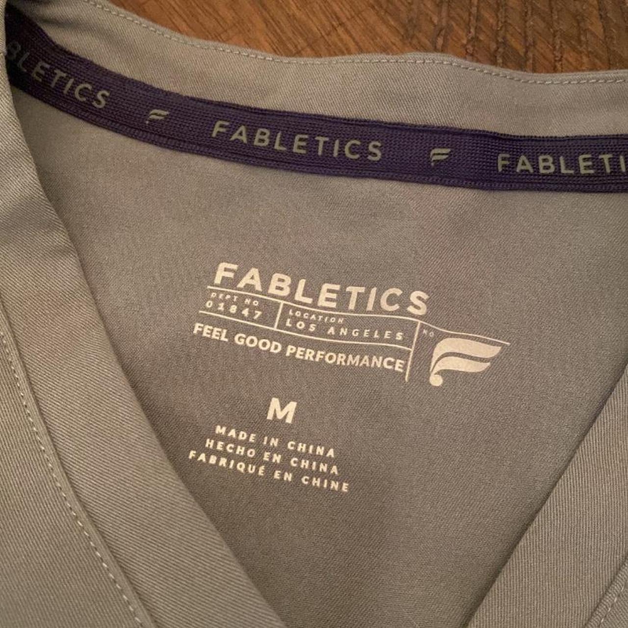 Fabletics scrub set sage green medium top and large... - Depop