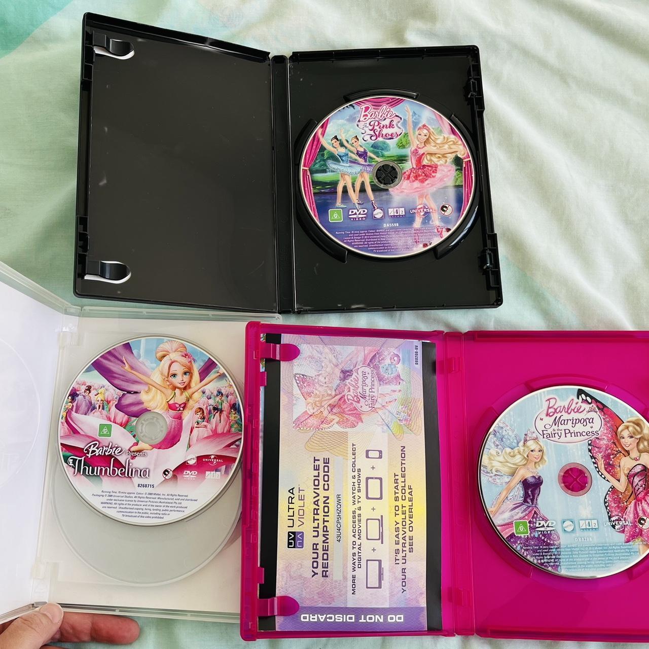 Barbie 3 DVD Collection Region 4 PAL Pink Shoes... - Depop