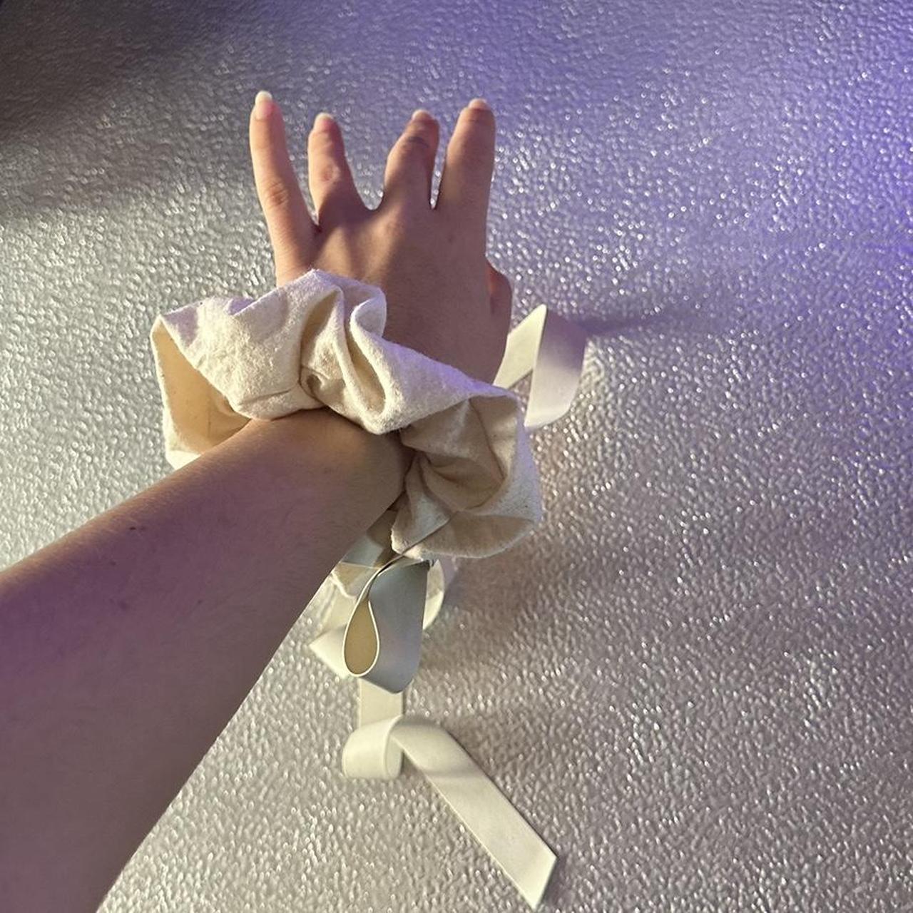 dirty laundry™️ fetishcore adjustable bow scrunchie... - Depop