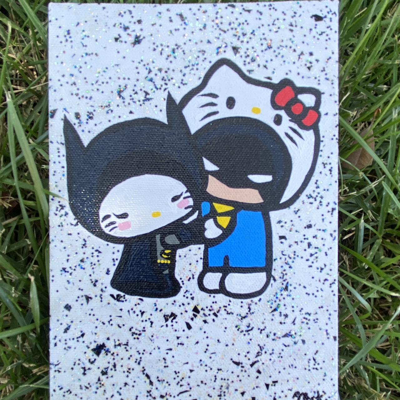 Hello kitty x Batman painting ! This is a 6 x 6... - Depop