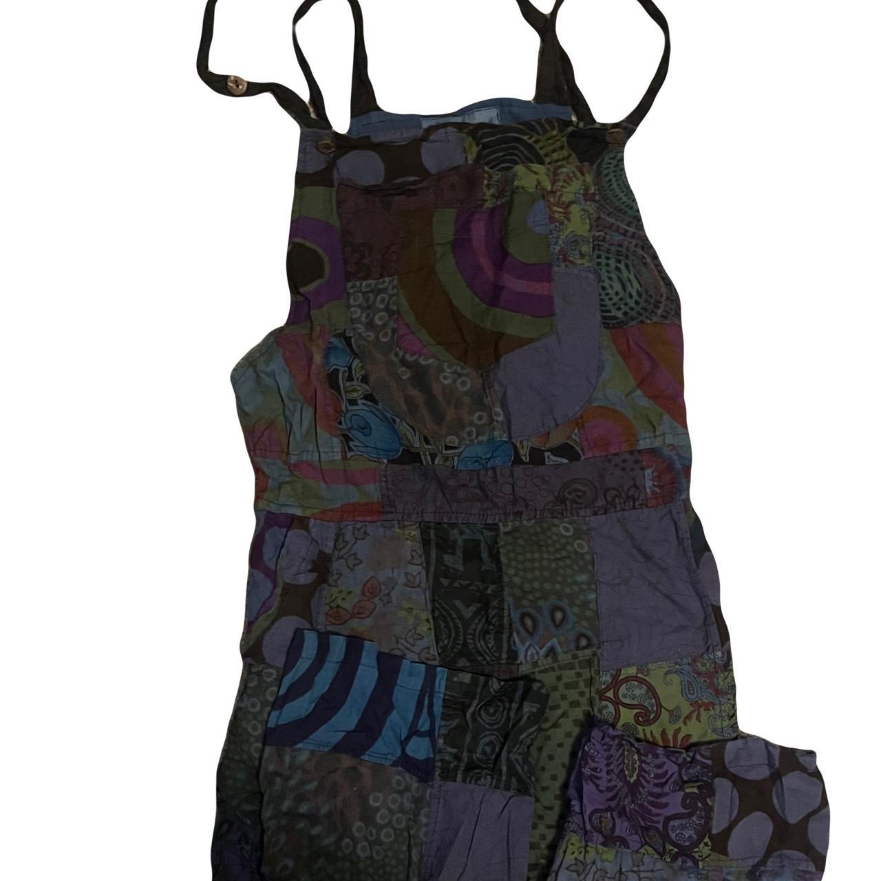 the little bazaar funky cotton overalls:) fits size... - Depop