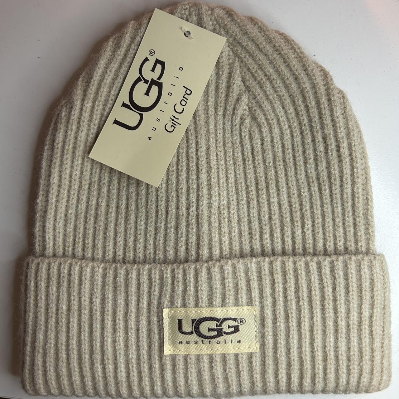 Beige Ugg Beanie Hat New with tags never worn 1st... - Depop