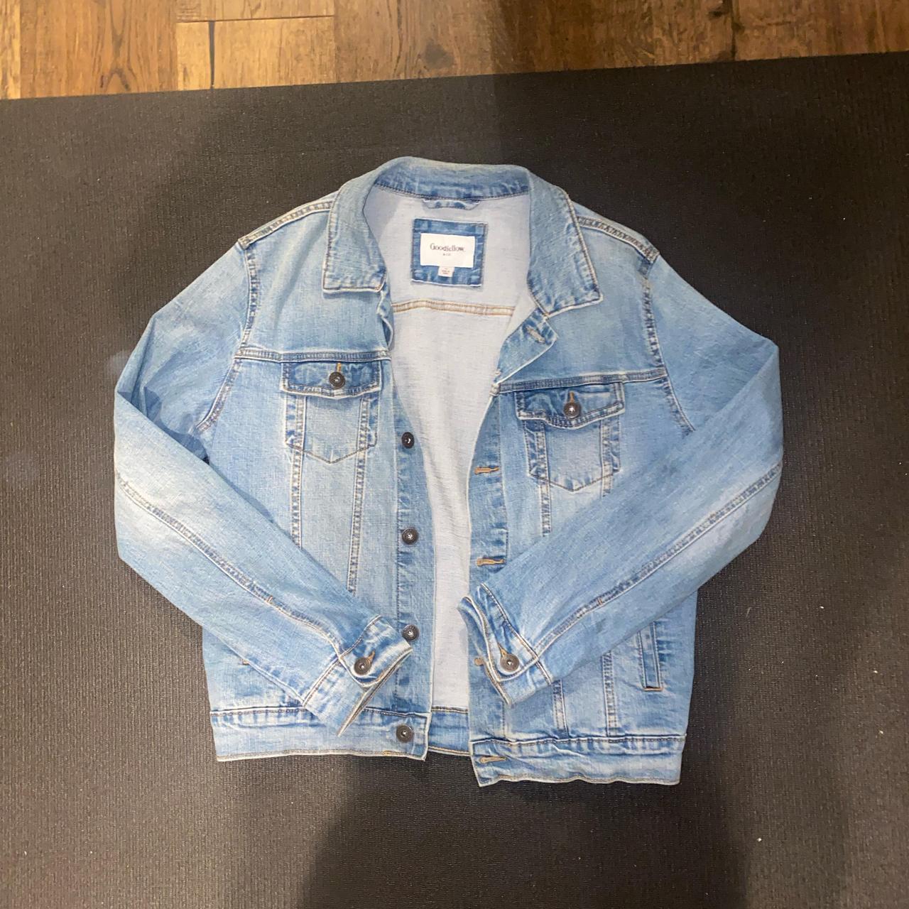 Goodfellow light denim jacket Size M - Depop