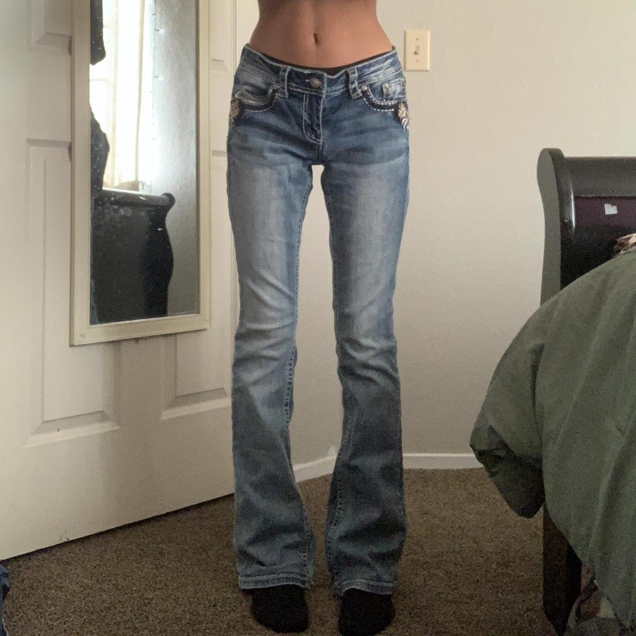 Grace in LA, Low-Rise Bootcut Embellished Jeans ... - Depop