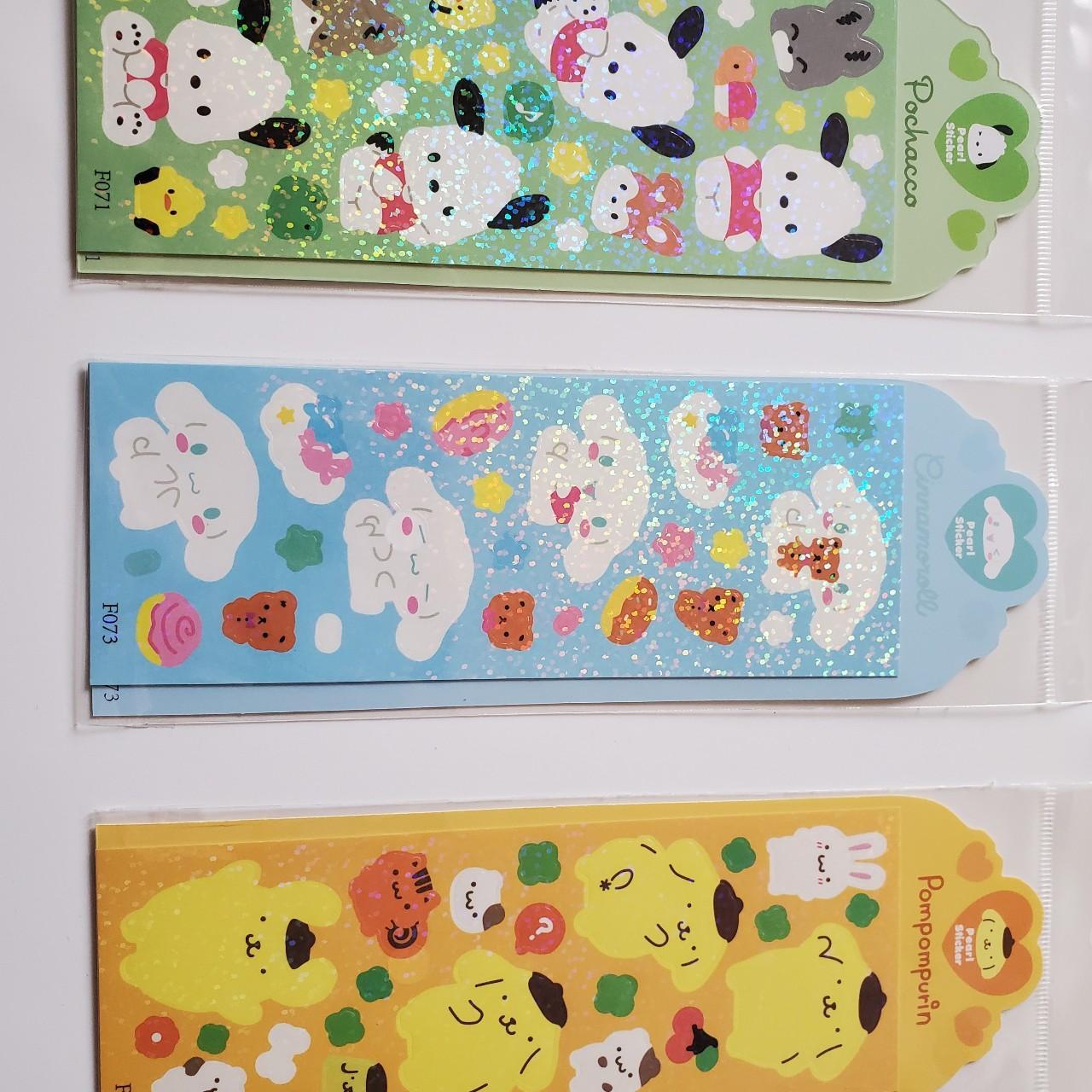 Sanrio character sticker sheets. My Melody Kuromi... - Depop
