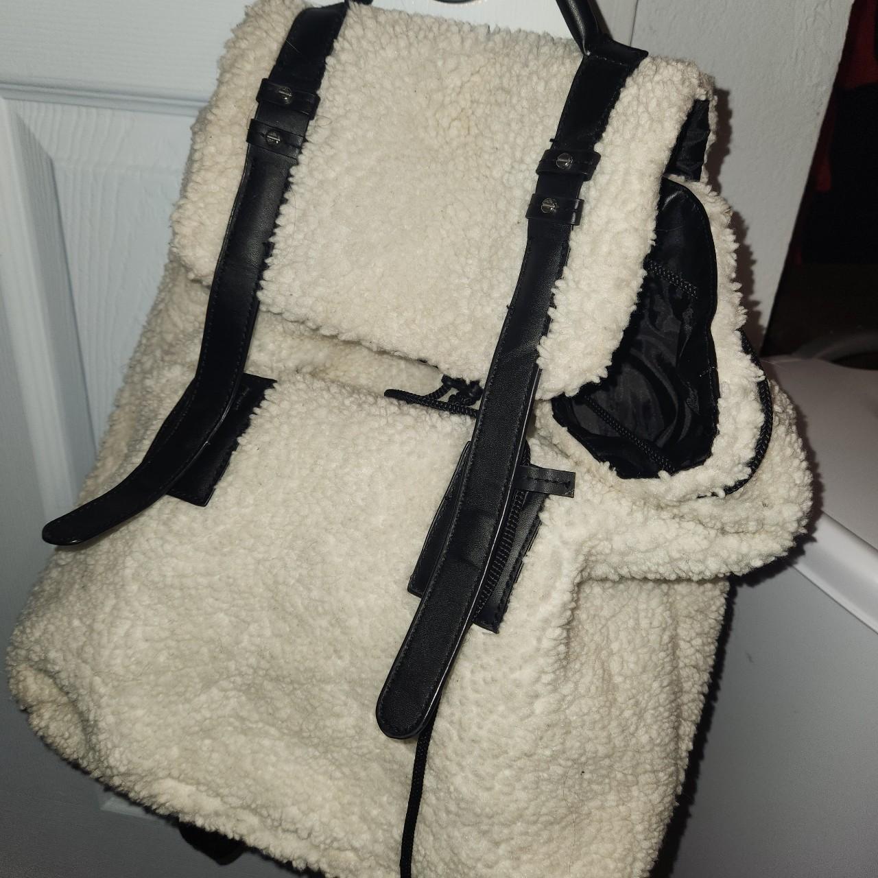 Fluffy white backpack. Faux sheep design. Very... - Depop