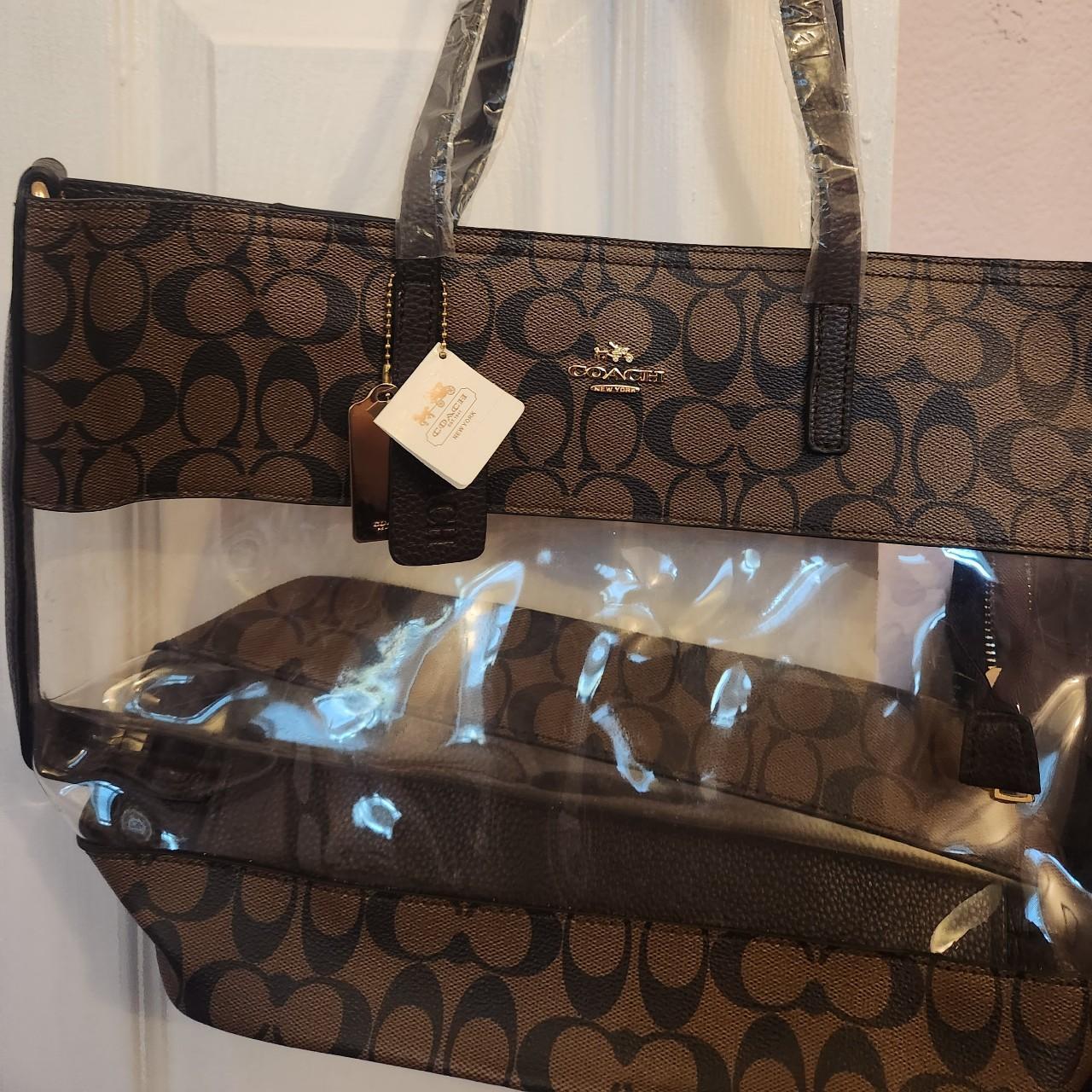 Coach transparent shopping tote. Never used, tags... - Depop