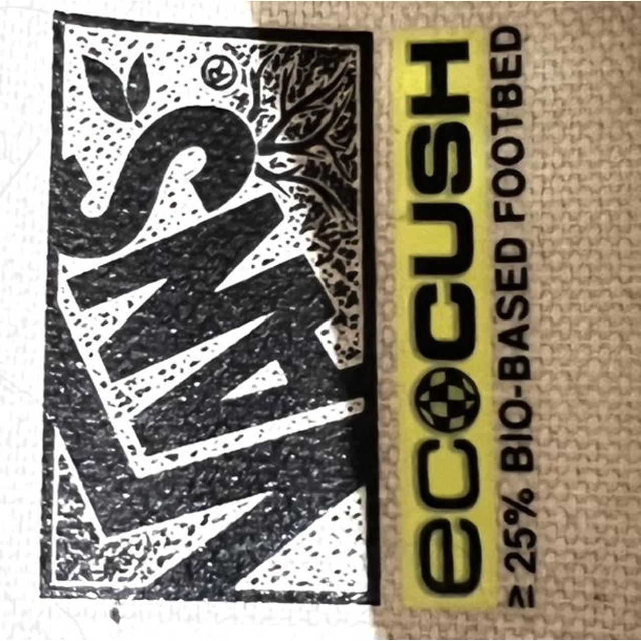 Ecocush slip on retro vans, worn once, too big - Depop