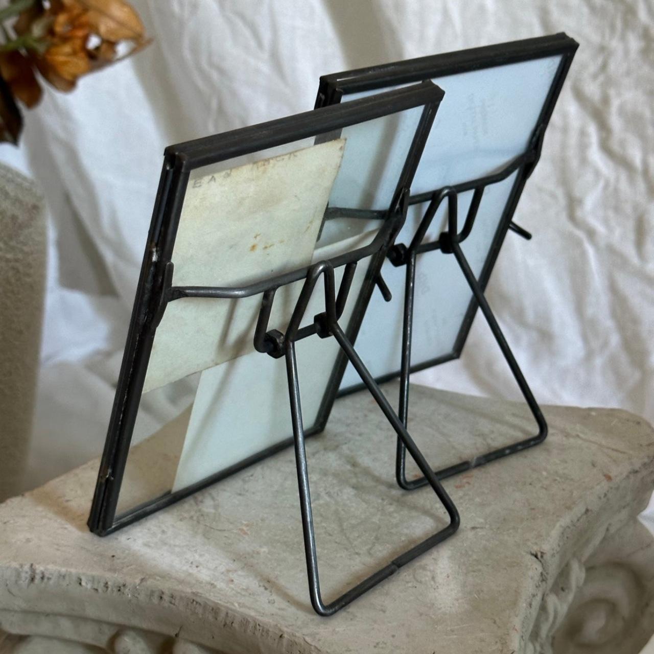 Pressed glass photo frames - SET of 2 -... - Depop