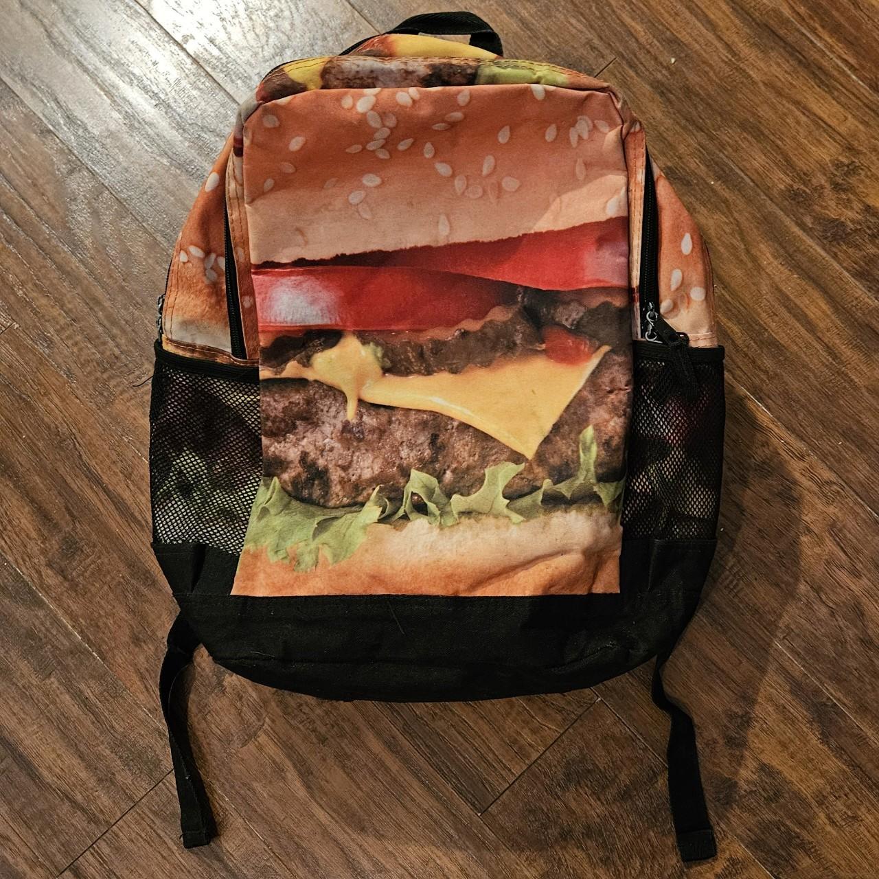 CHEESEBURGER BACKPACK EST. 1989 TWO MAIN... | Depop