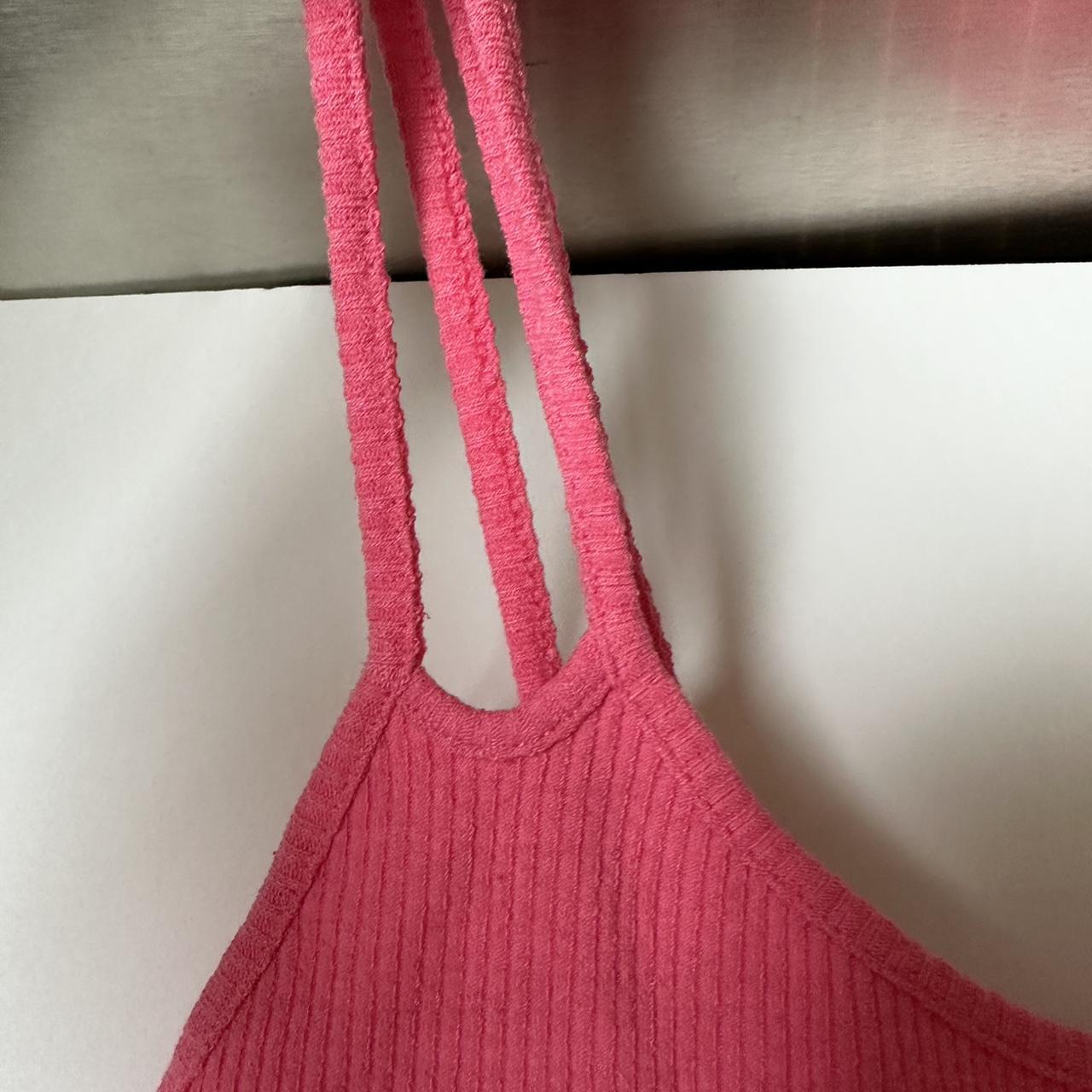 Zara hot pink body con dress. Size small never worn,... - Depop
