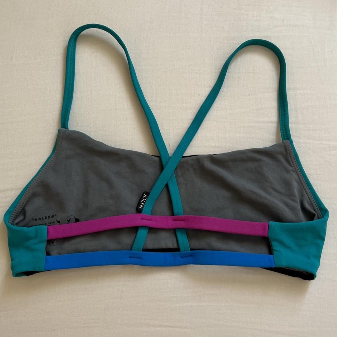 Blue, purple, and black size small jolyn top, super... - Depop