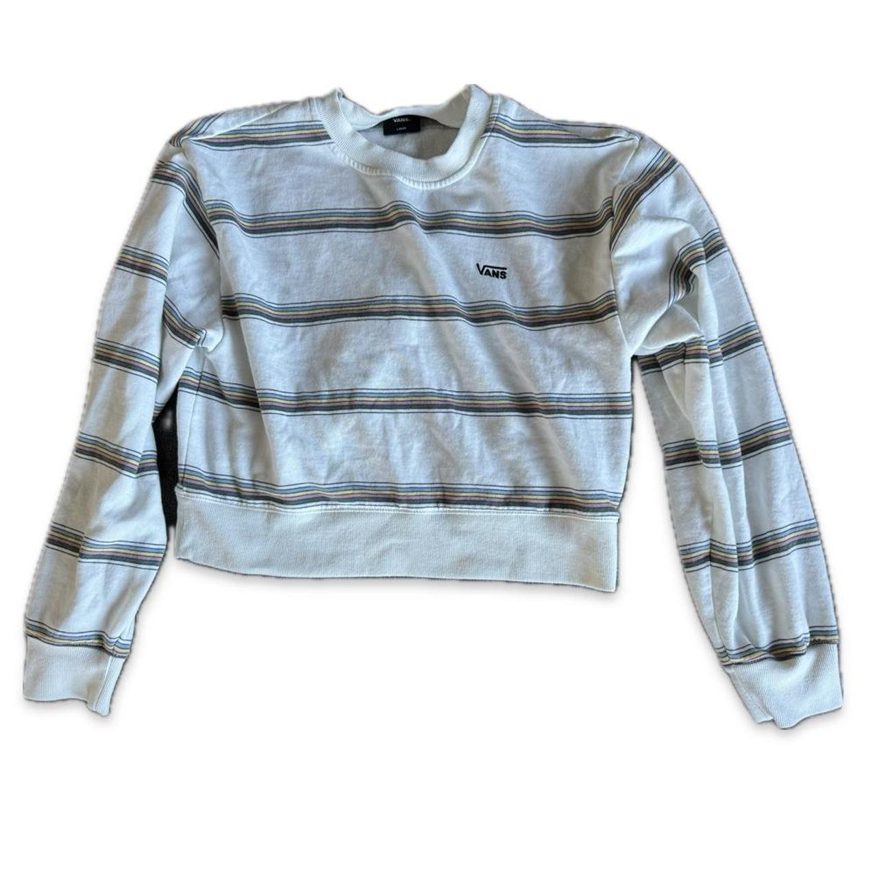 Large striped vans sweater/crewneck #streetwear - Depop