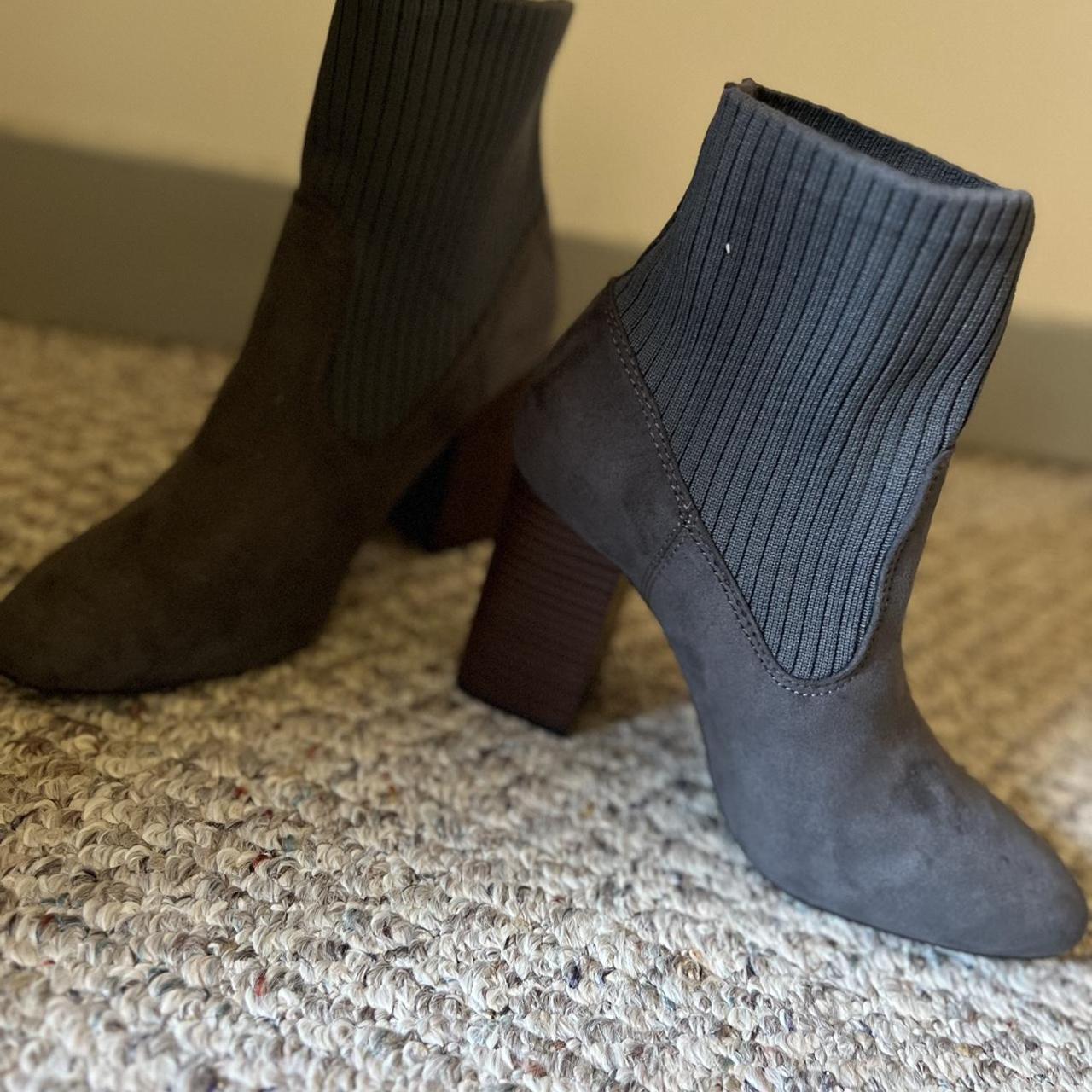 Beautiful dark grey boots. Narrow foot medium high... - Depop