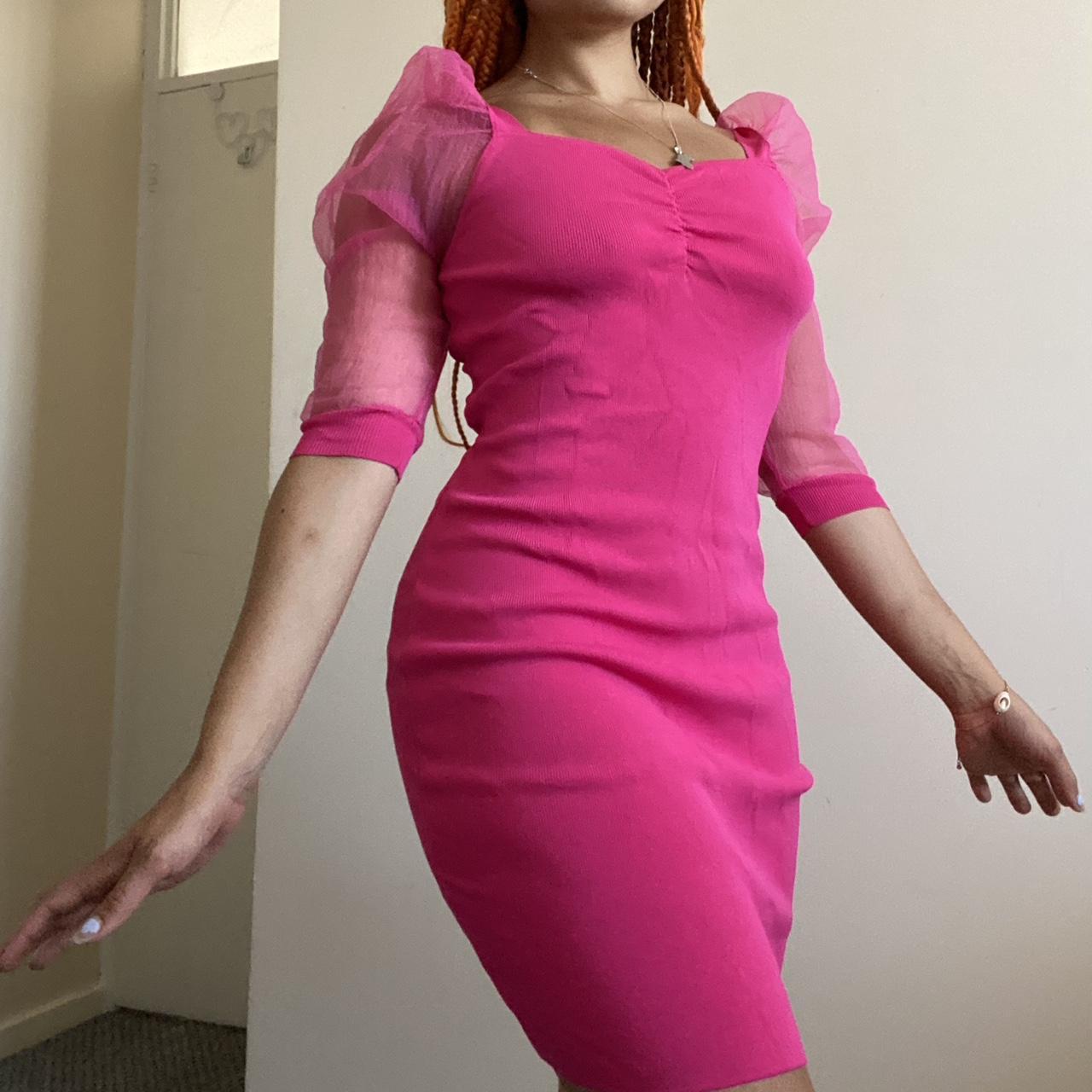Bright pink barbie dress - Depop