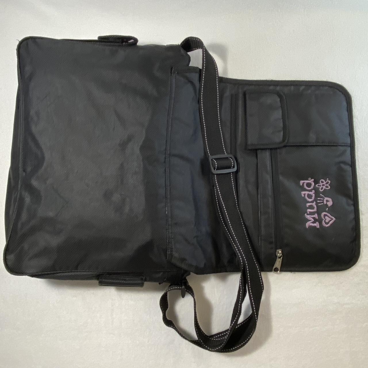 Vintage Mudd Fabric Messenger Bag Y2K Black Light... - Depop