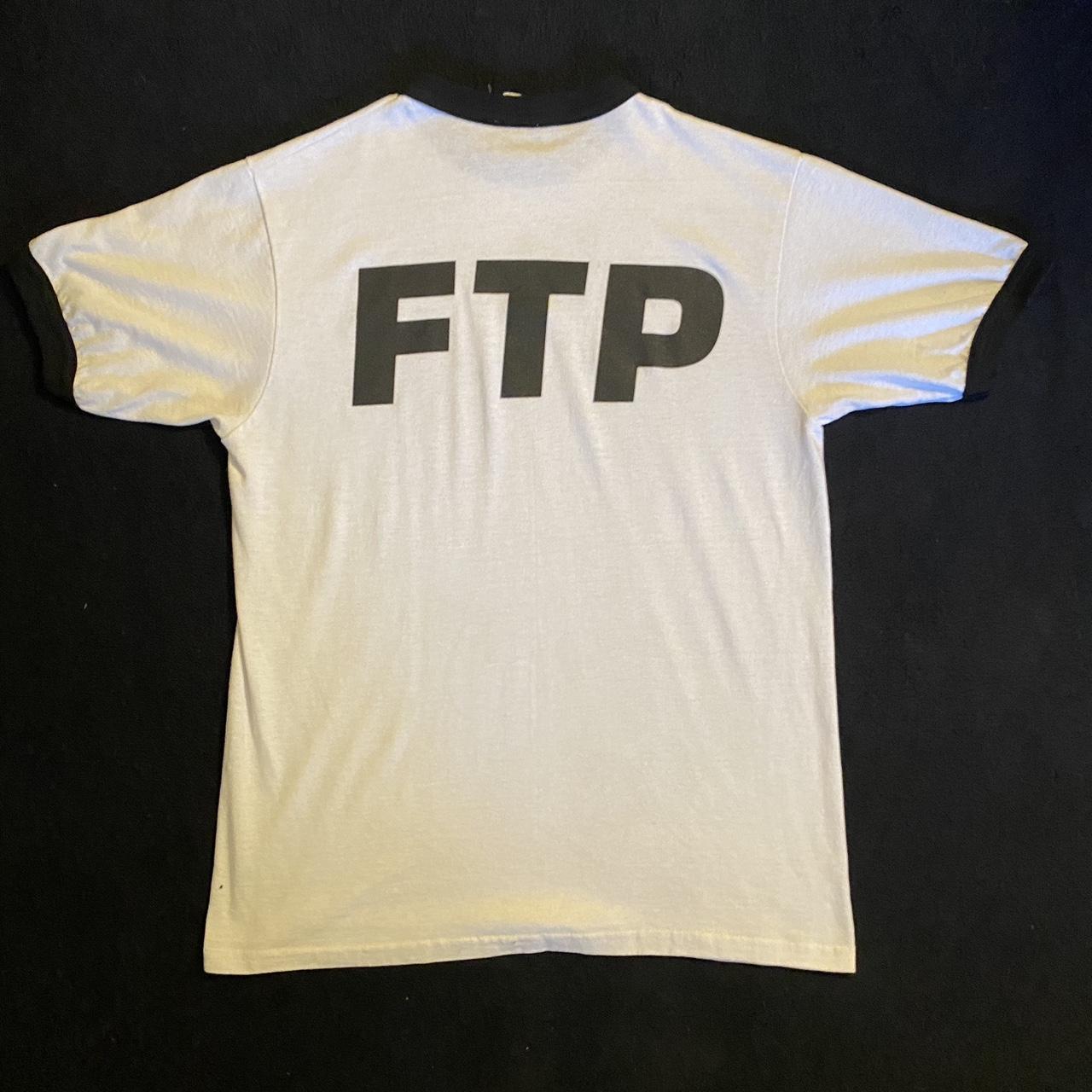 FTP WHITE RINGER TEE White and black FTP ringer... - Depop