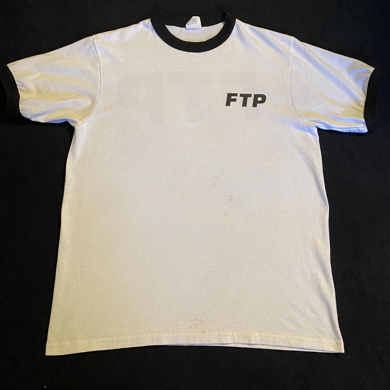 FTP WHITE RINGER TEE White and black FTP ringer... - Depop