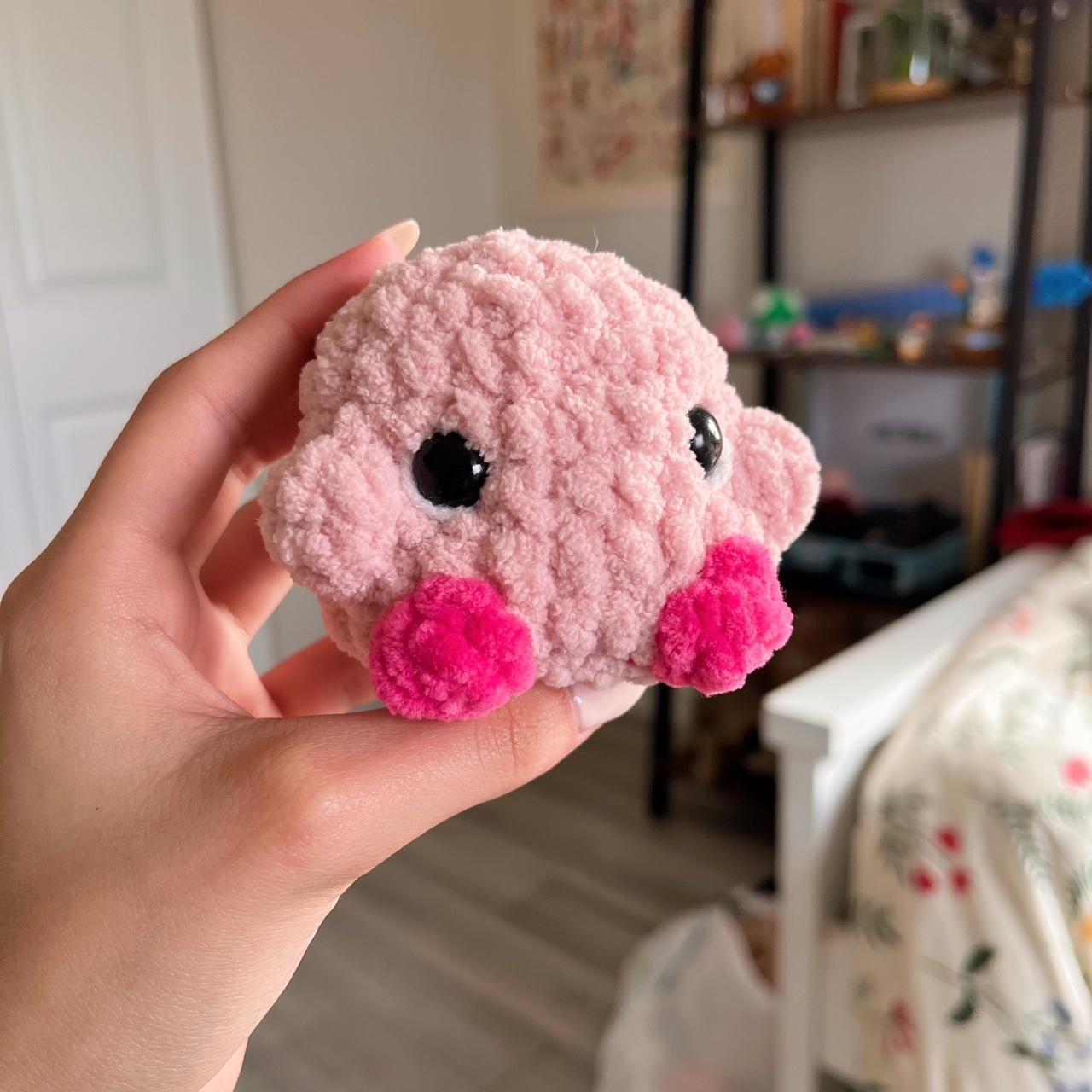 Mini Kirby crochet plush | handmade stuffed animal |... - Depop