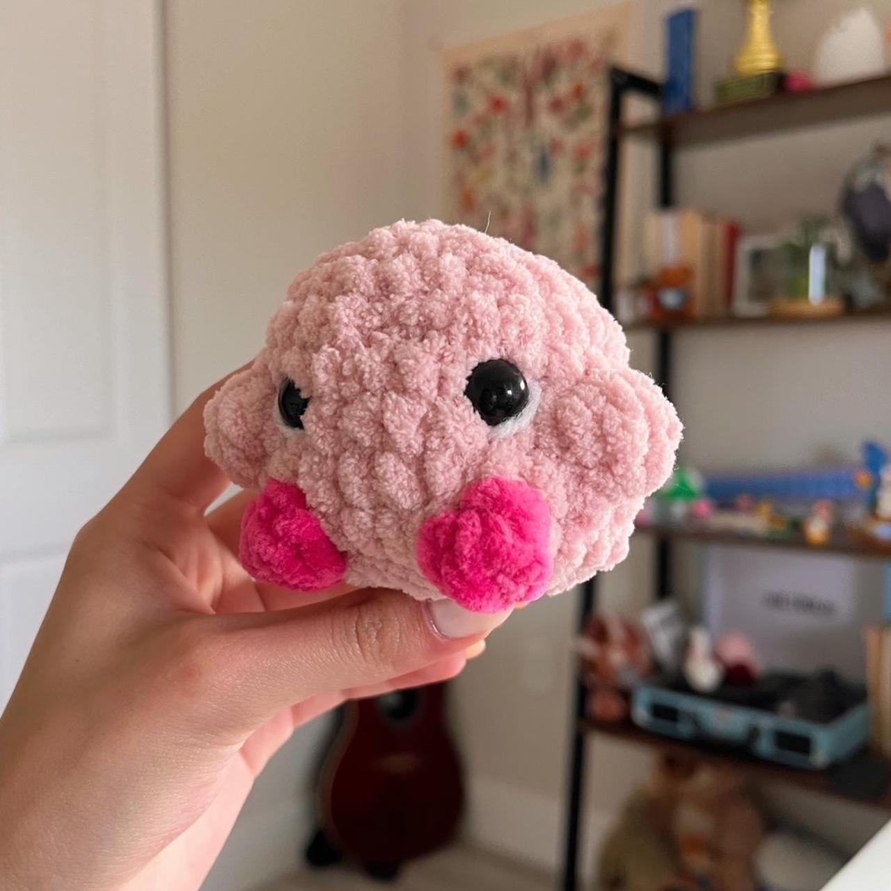 Mini Kirby crochet plush | handmade stuffed animal |... - Depop
