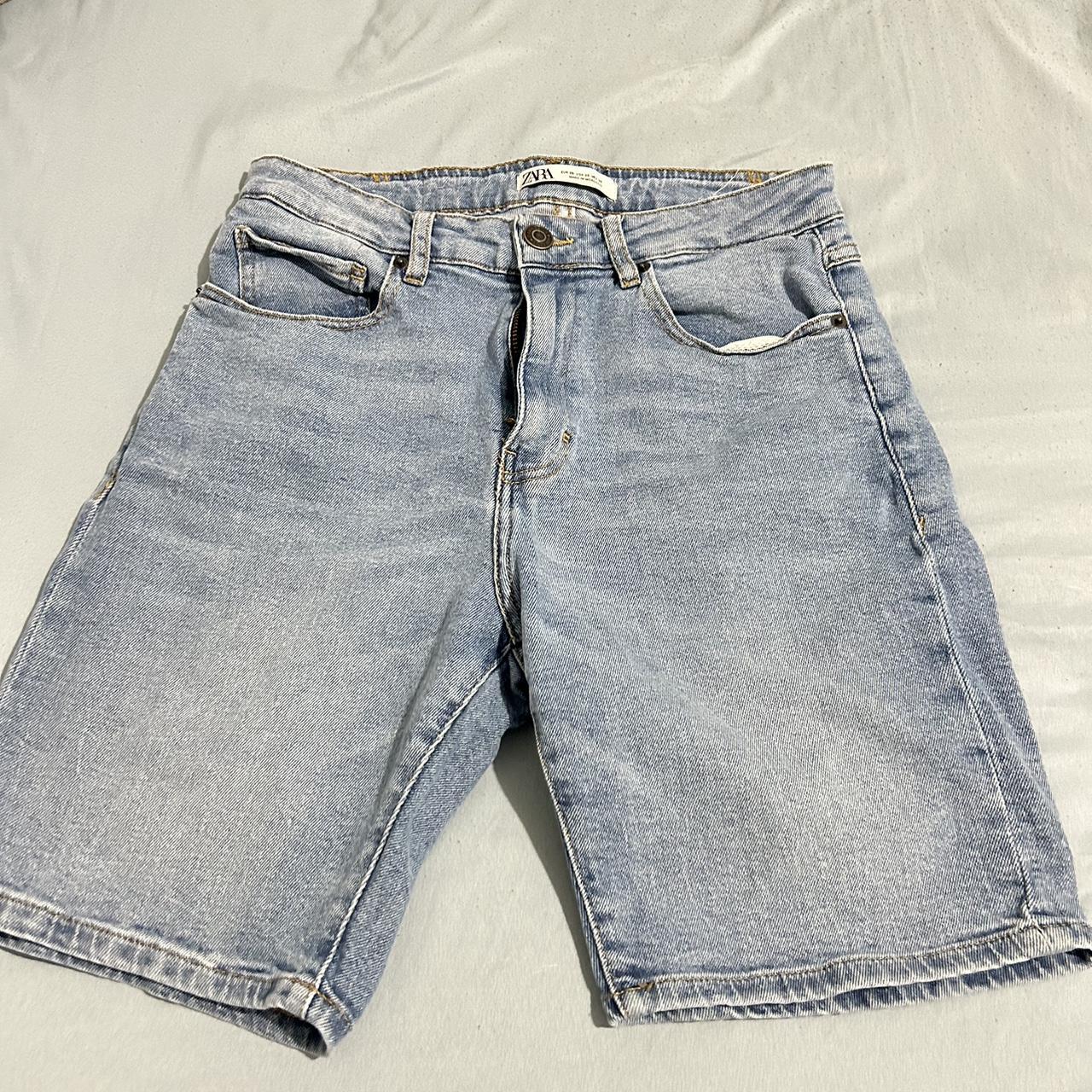 Jean shorts “jorts” from zara size 38 - Depop