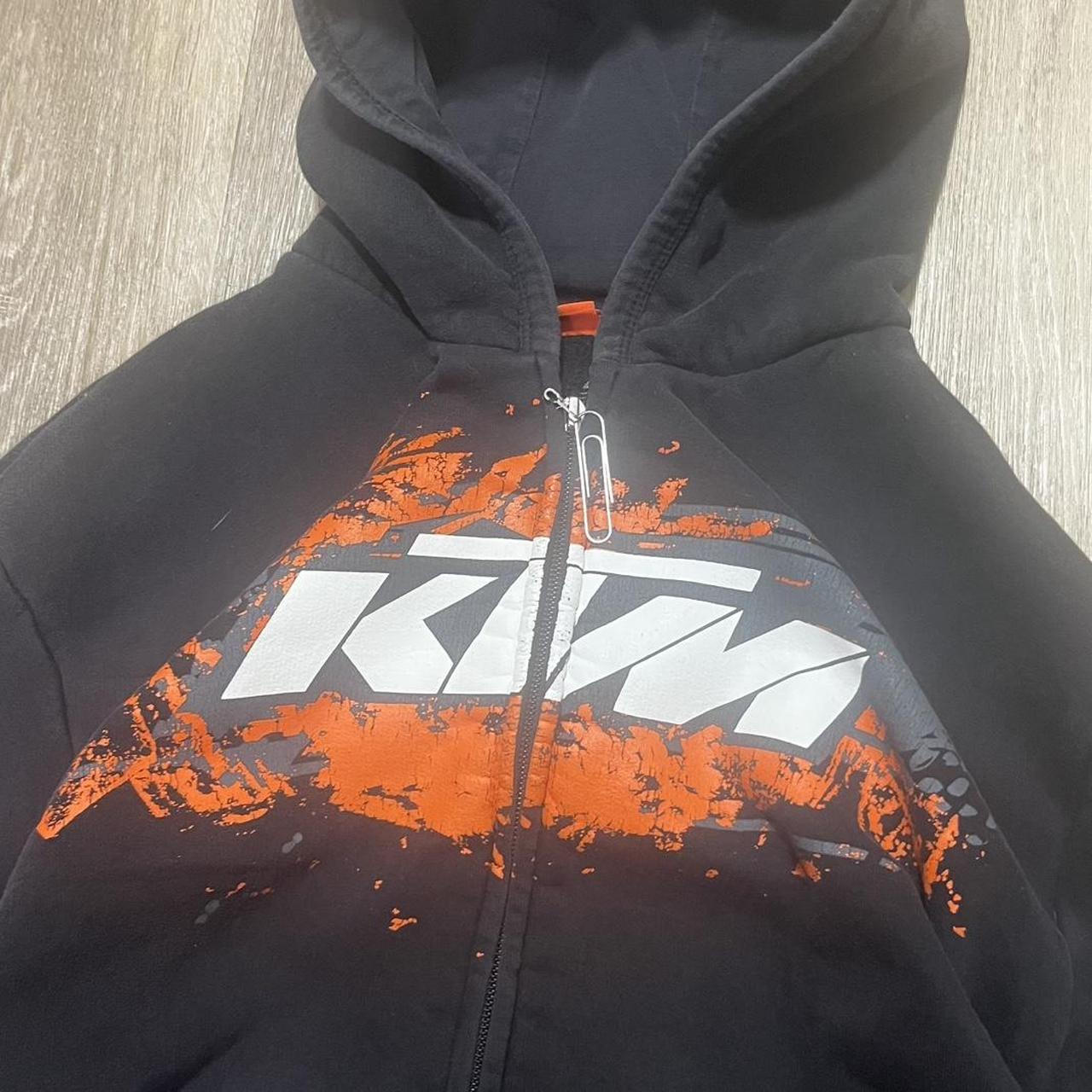 y2k KTM zip up hoodie tagged L fits S | Measurements... | Depop