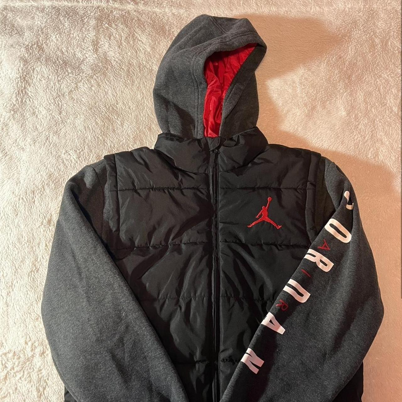Jordan Puffer Jacket Youth size large - Depop