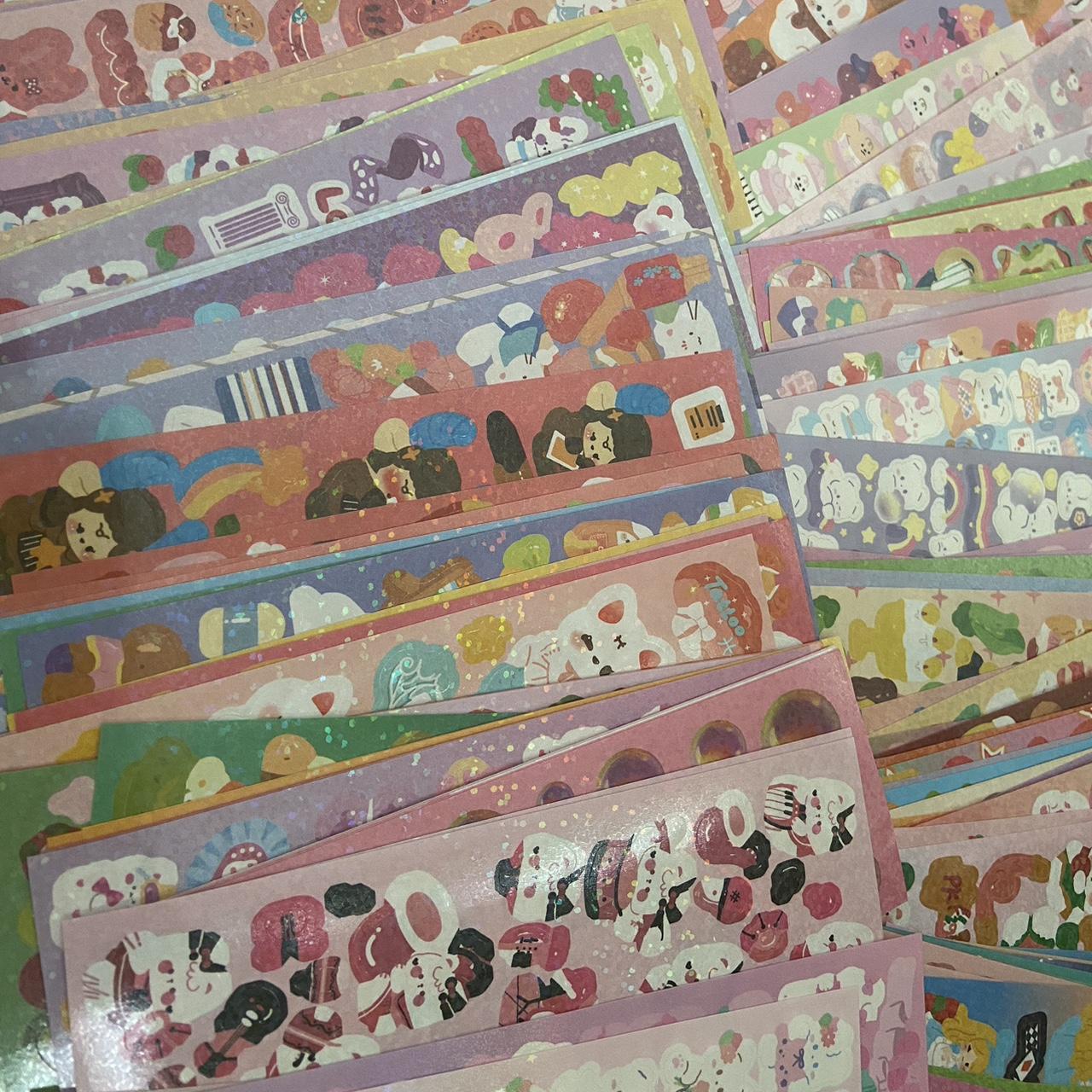 random cute sticker sheets ! 3 sheets each :) comes... - Depop