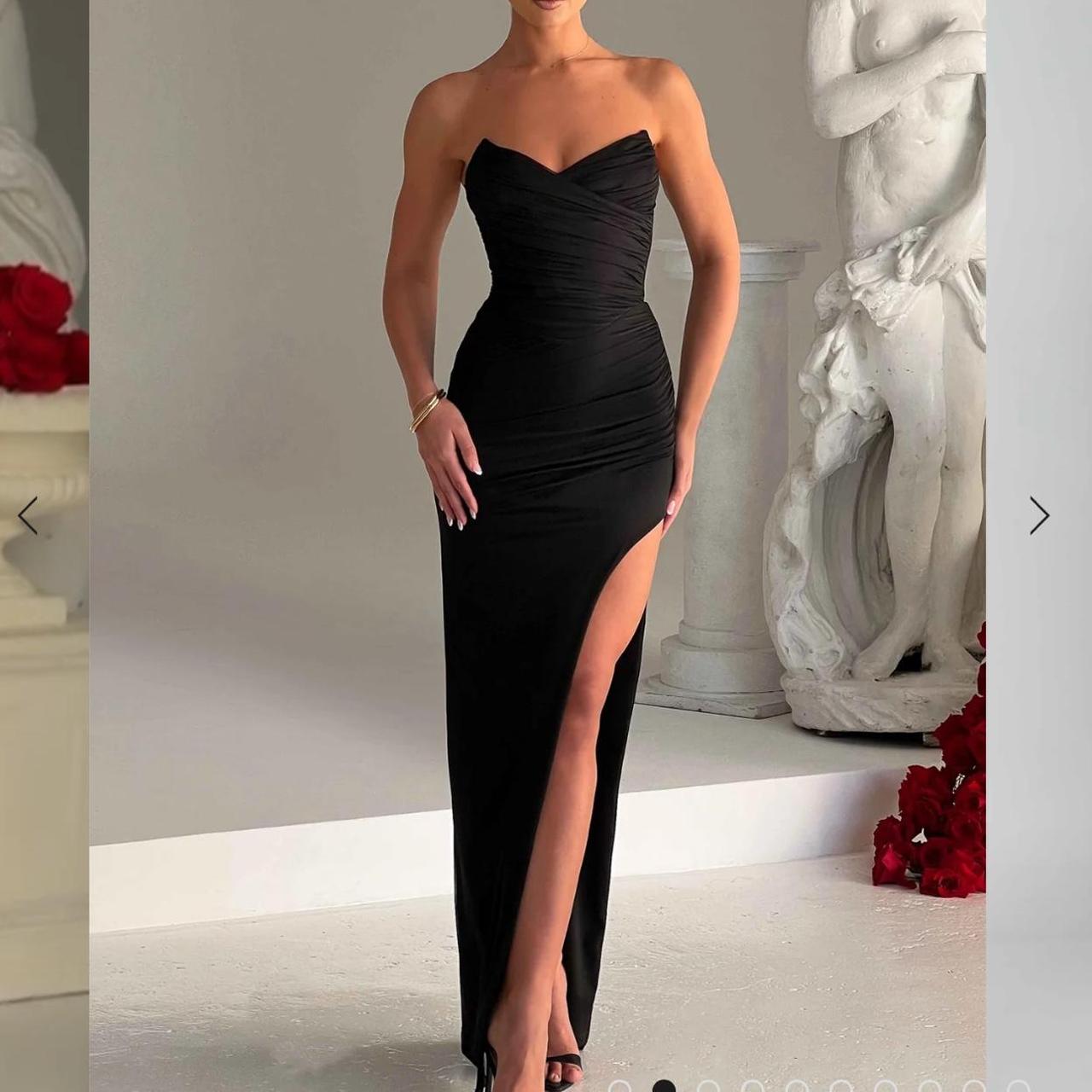 Baby boo black strapless prom dress Never worn No... - Depop