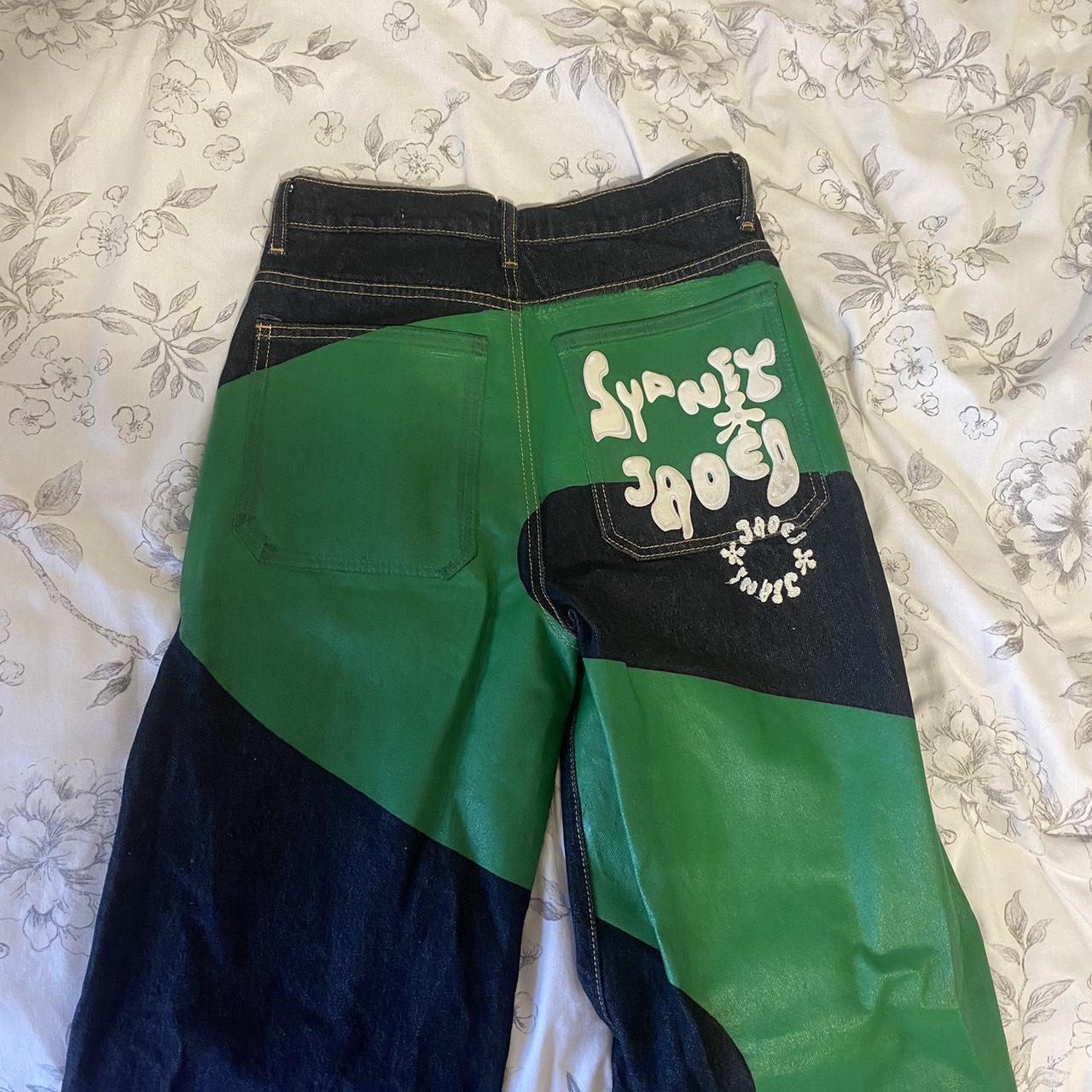 Sydney x Jaded Ldn jeans Green and dark wash denim... - Depop