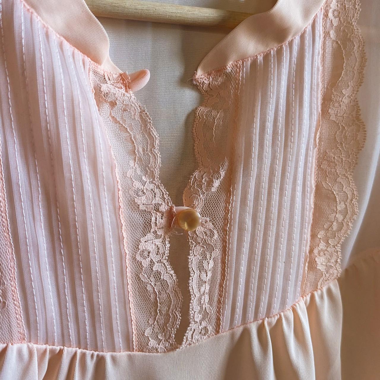 Vintage peach coquette nightgown dress in lovely... - Depop