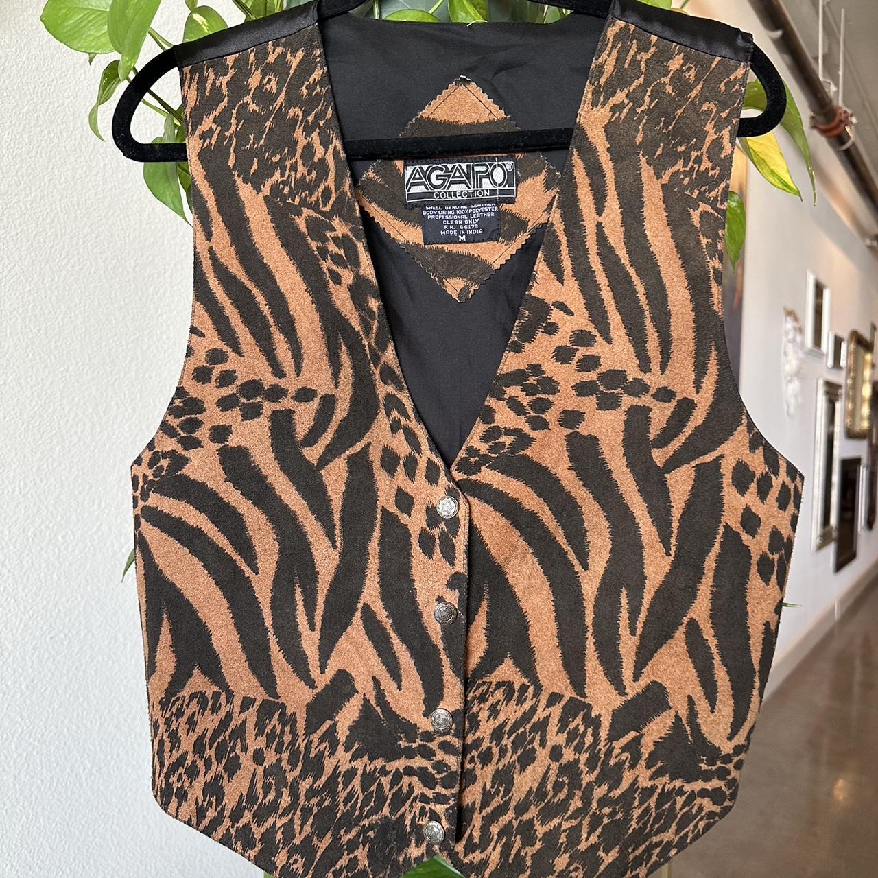 Vintage Agapo Genuine leather Vest this is gonna be... - Depop