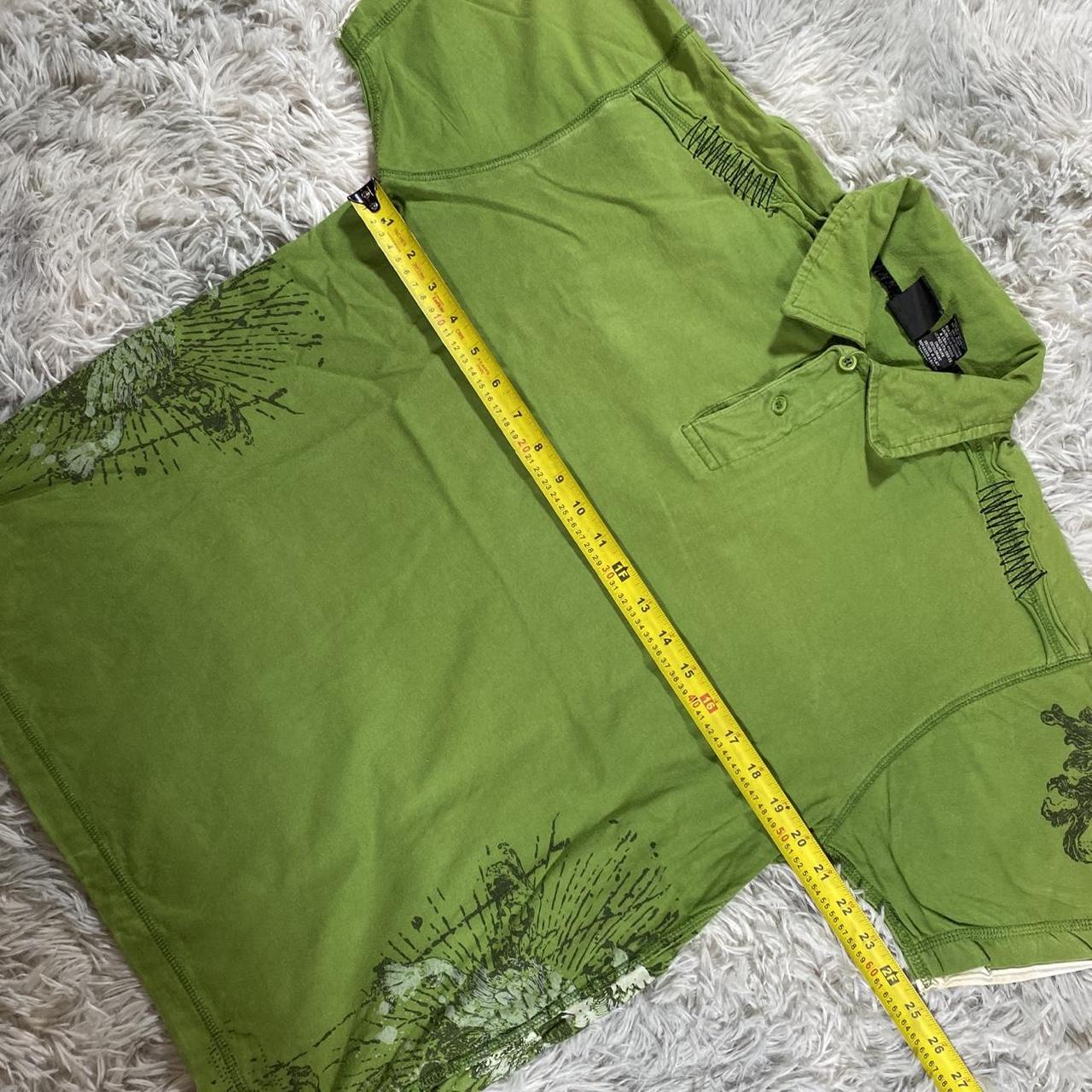 00s Y2k/Grunge Affliction Style Polo Shirt Men... - Depop