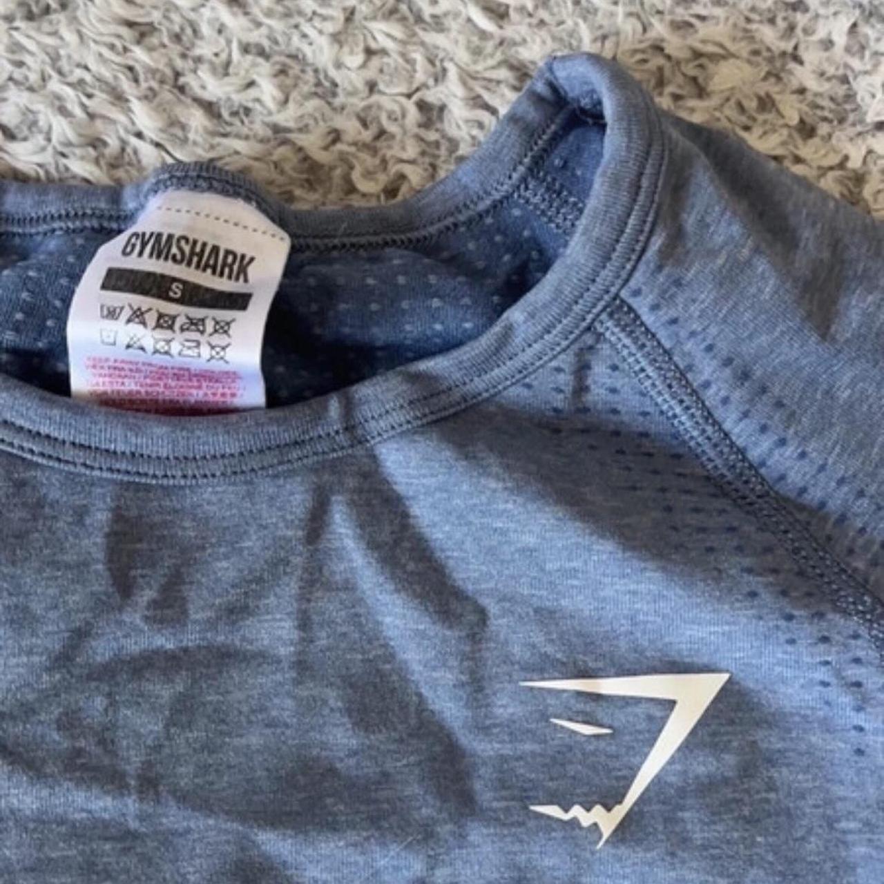 blue gymshark long sleeve top, hardly worn, such a... - Depop