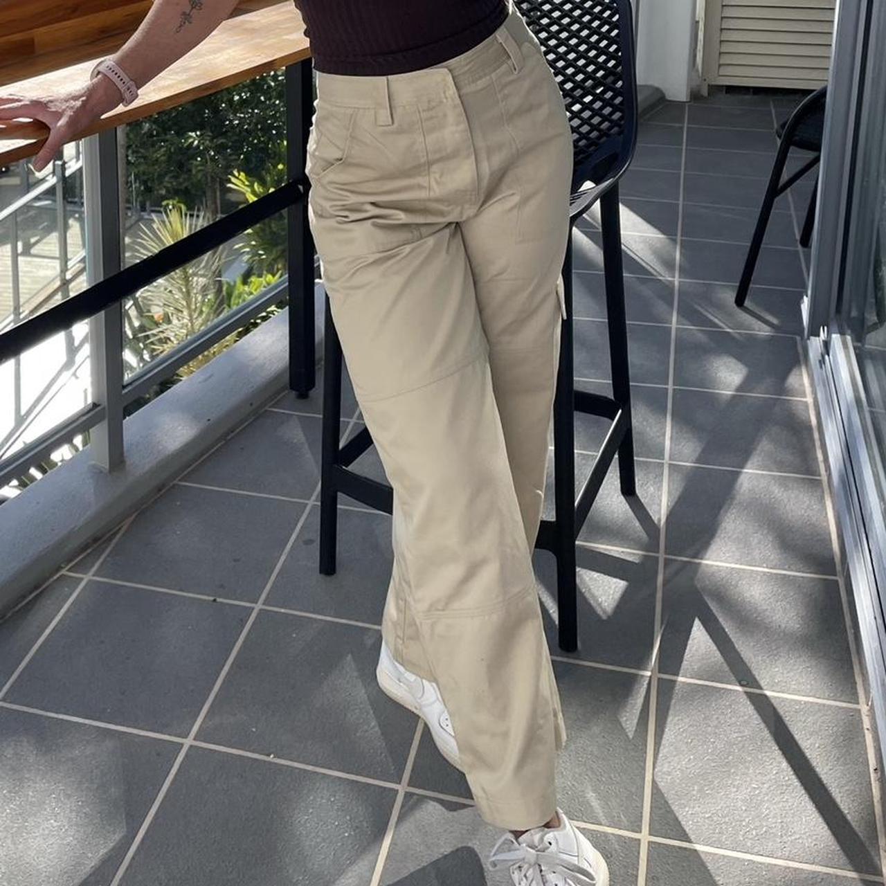 Dissh Cream and tan cargo pants Excellent... - Depop