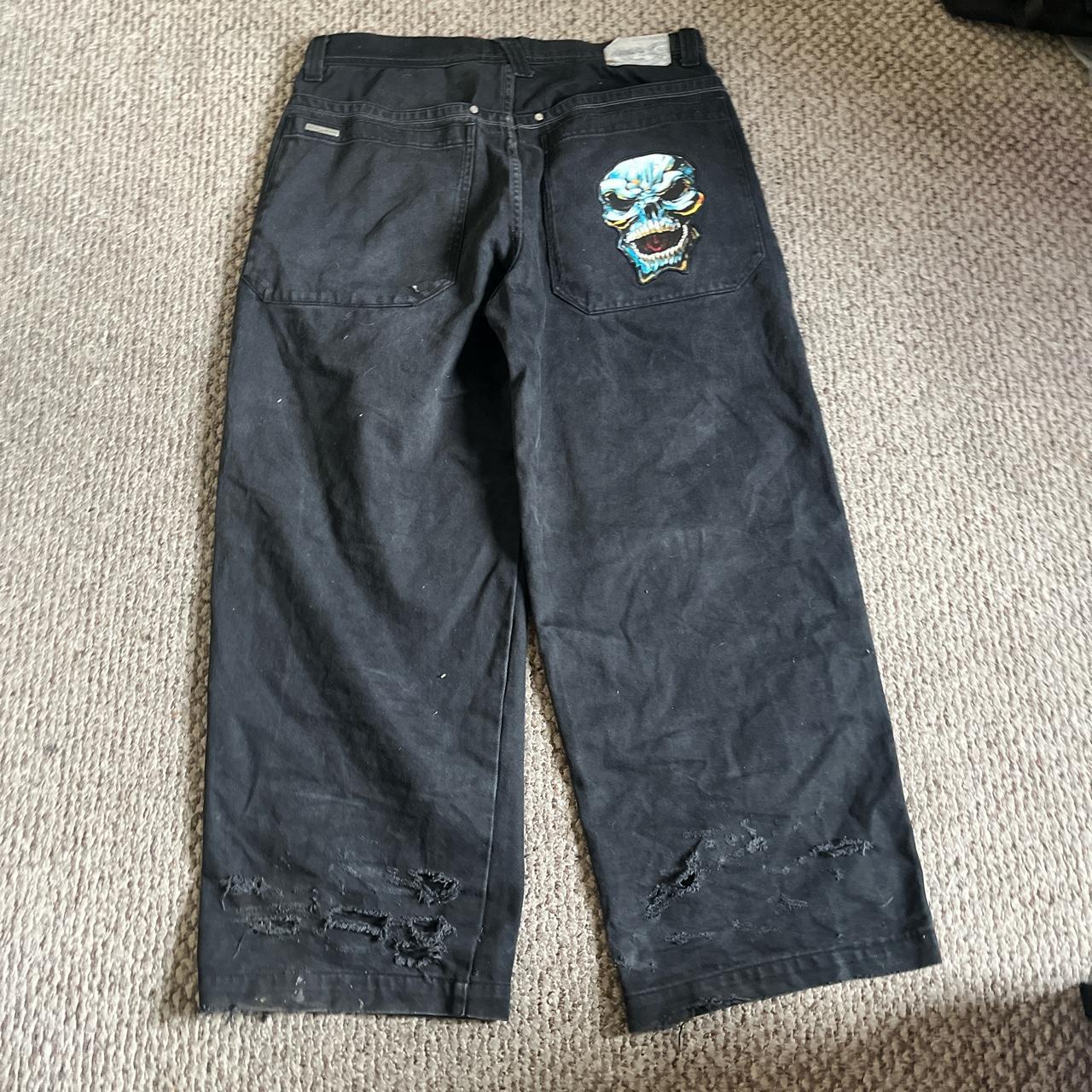 Super super rare jncos with big skull on back pocket... - Depop